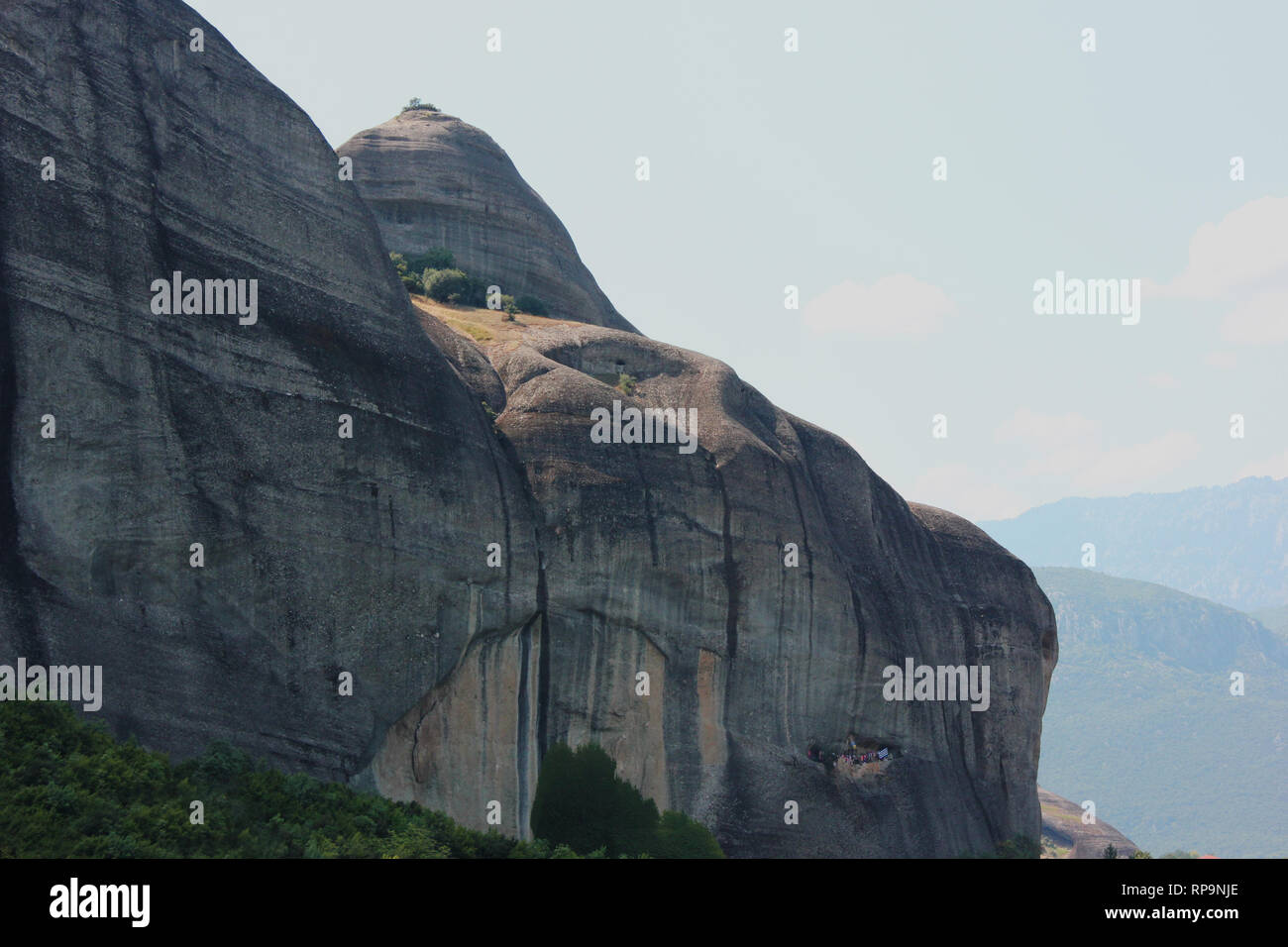 Monastery of St. George Mandila in Meteora rock formation Kalambaka ...
