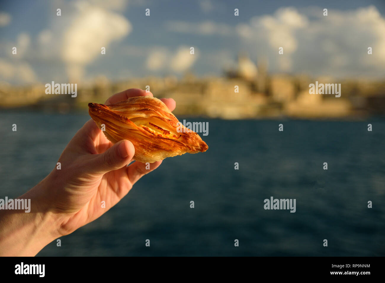 Traditional savoury pastry Pastizzi from Malta with ricotta filling ...