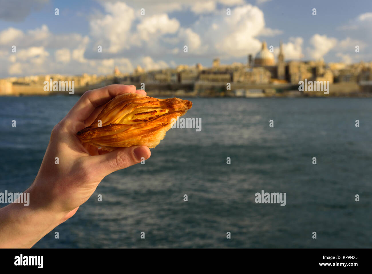 Traditional savoury pastry Pastizzi from Malta with ricotta filling ...