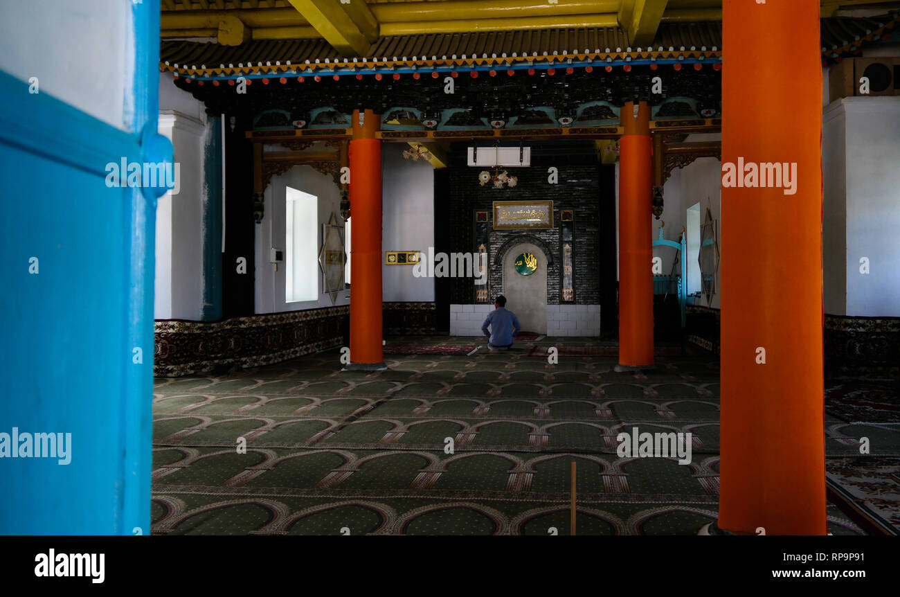 interior view to dungan mosque in Karakol at Kyrgyzstan Stock Photo - Alamy