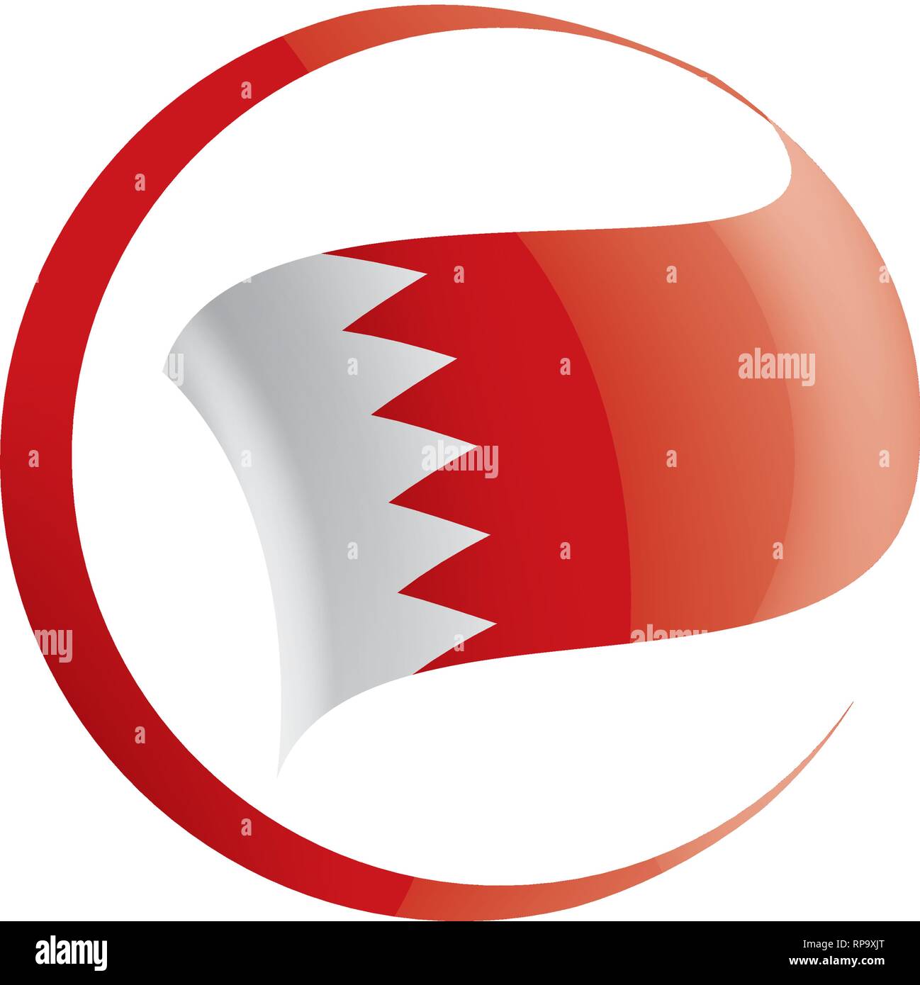 Bahrain flag, vector illustration on a white background Stock Vector ...