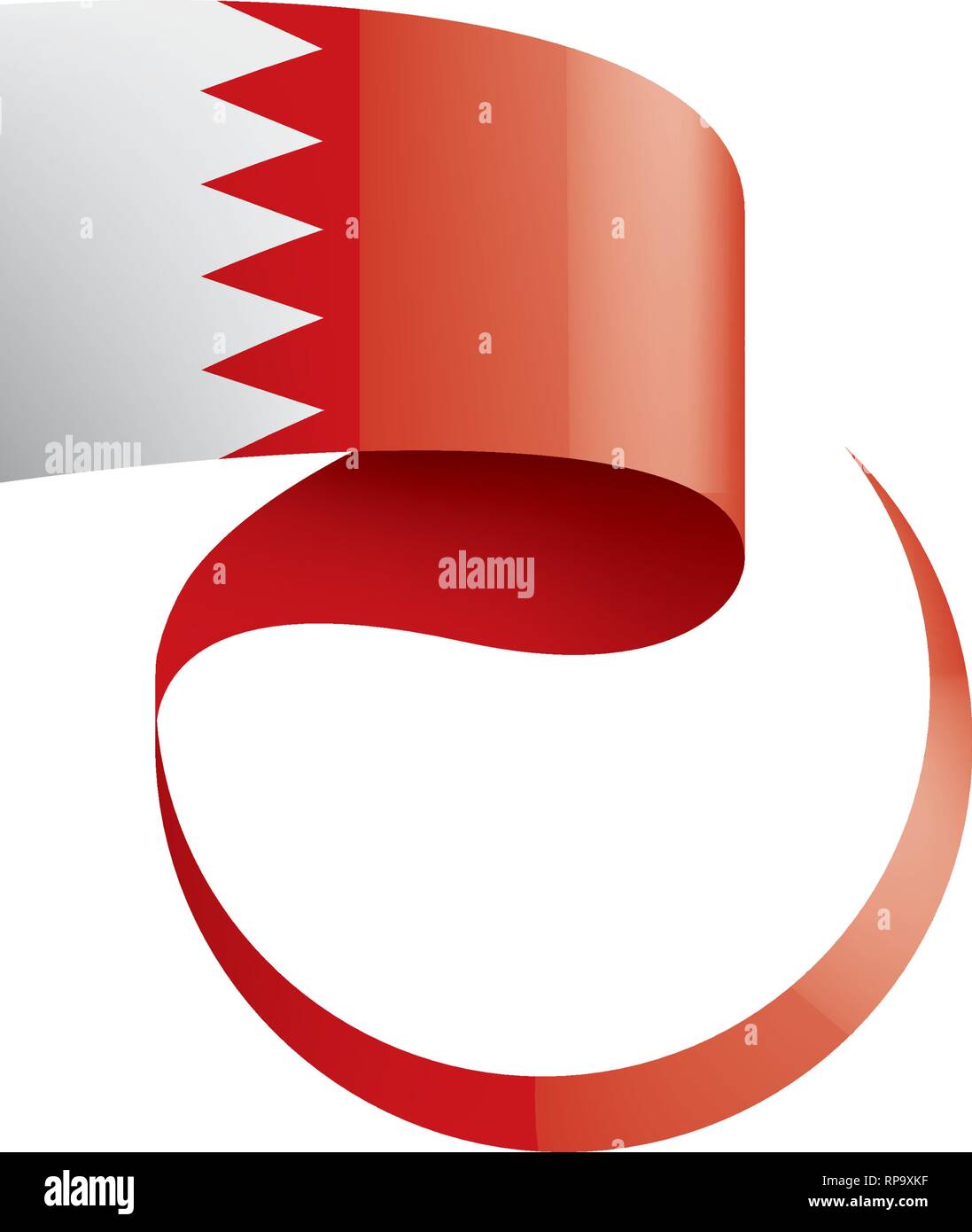Bahrain flag, vector illustration on a white background Stock Vector ...