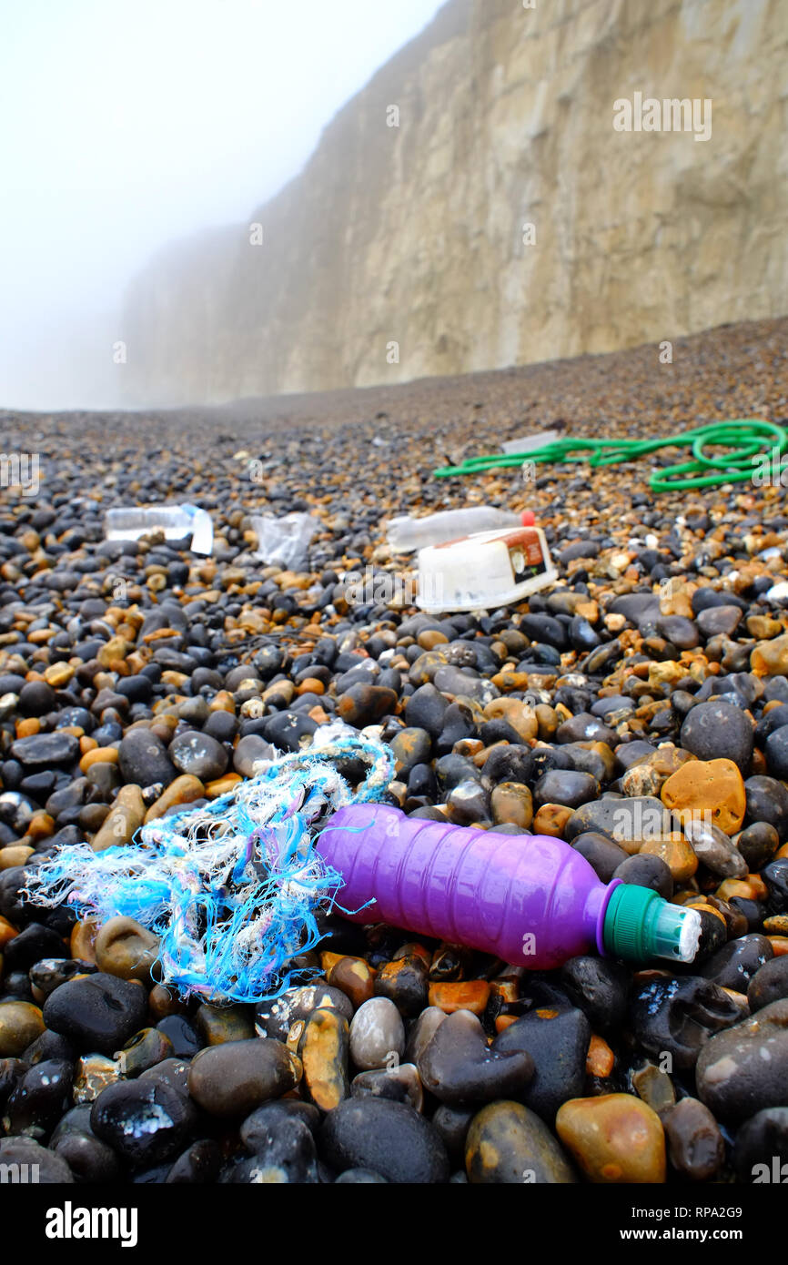 Plastic bottle washed up beach hi-res stock photography and images - Alamy