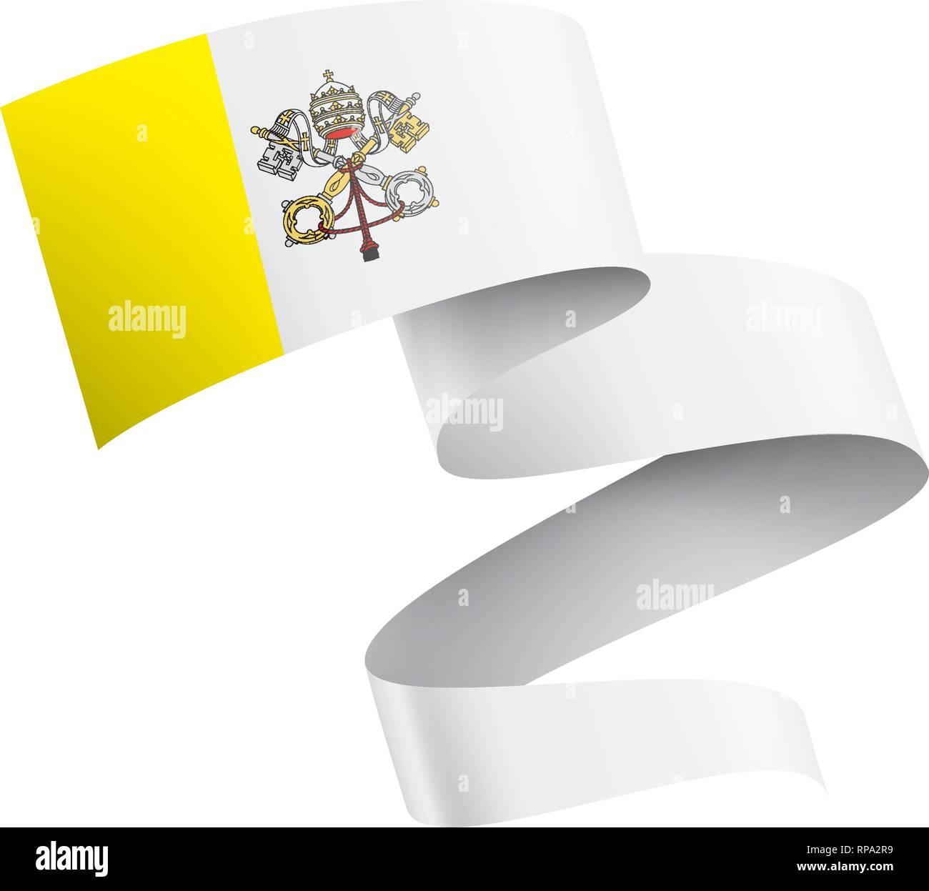 Vatican flag, vector illustration on a white background Stock Vector ...
