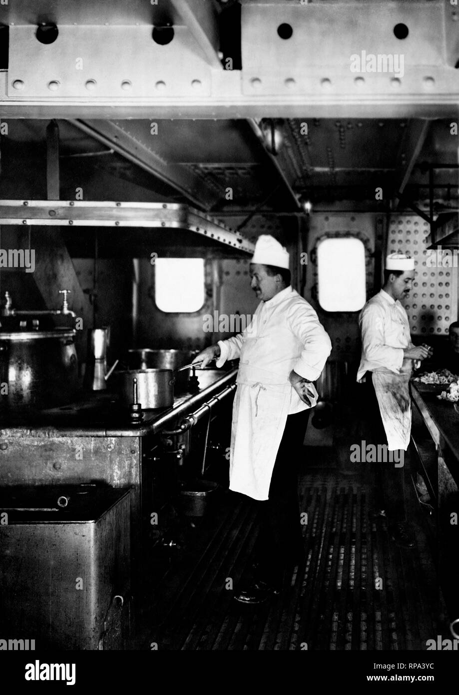 victoria motorship, kitchen, 1930 Stock Photo - Alamy