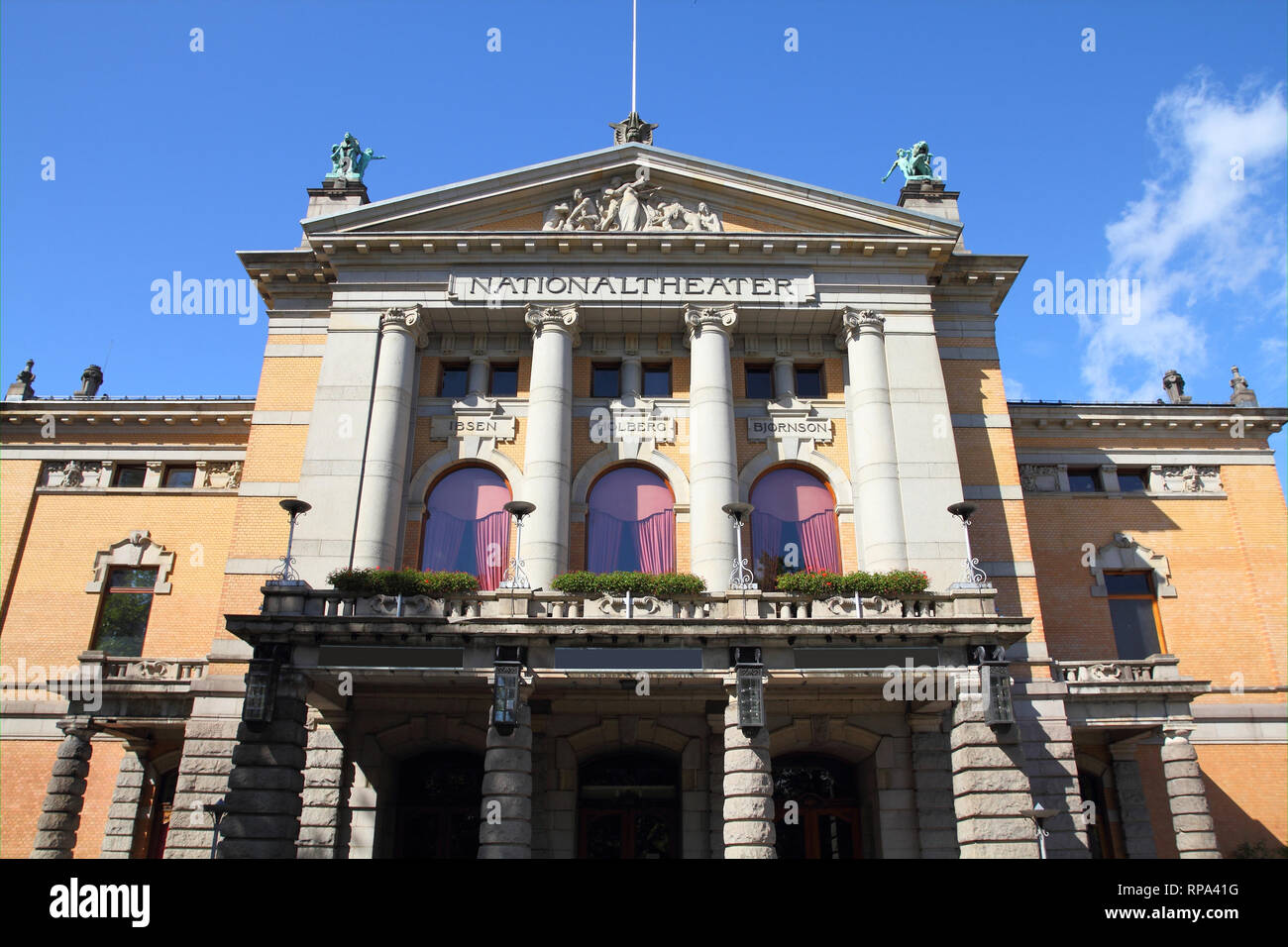 Oslo, capital city of Norway - National Theater building Stock Photo ...