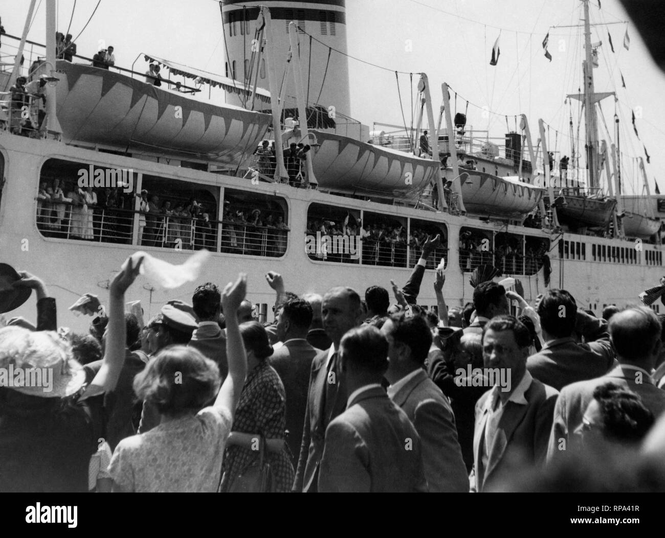 conte grande transatlantic, 1960 Stock Photo - Alamy