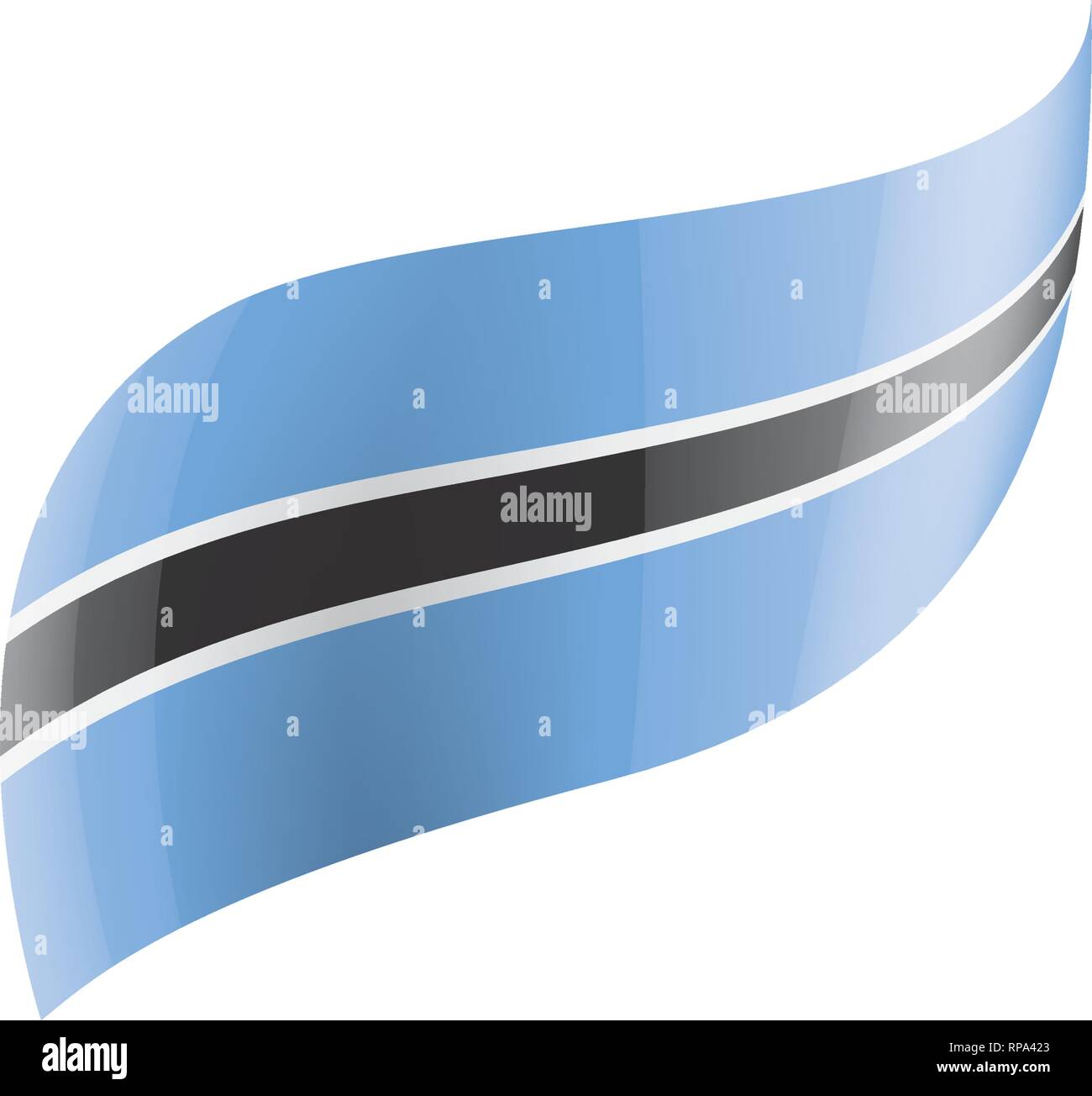 Botswana flag, vector illustration on a white background Stock Vector ...