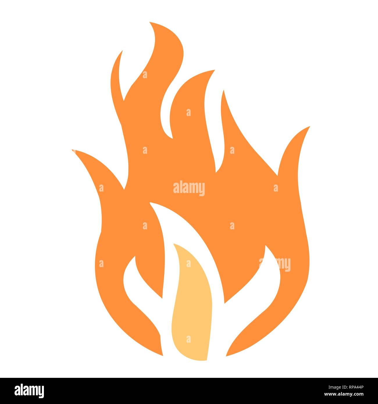 Simple fire icon - vector fire illustration design element Stock Vector ...