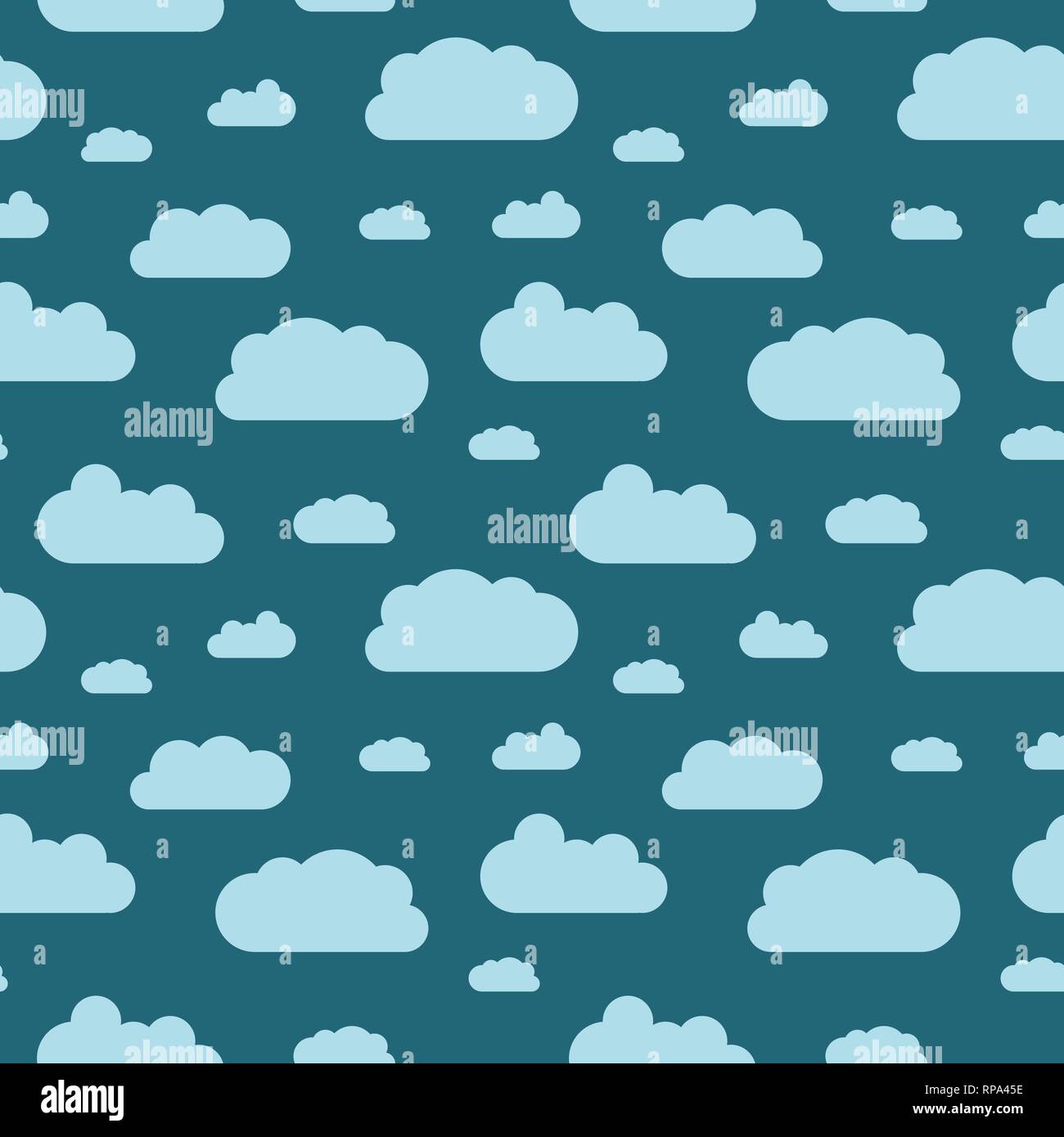 Clouds background - seamless cloud texture vector illustration Stock ...