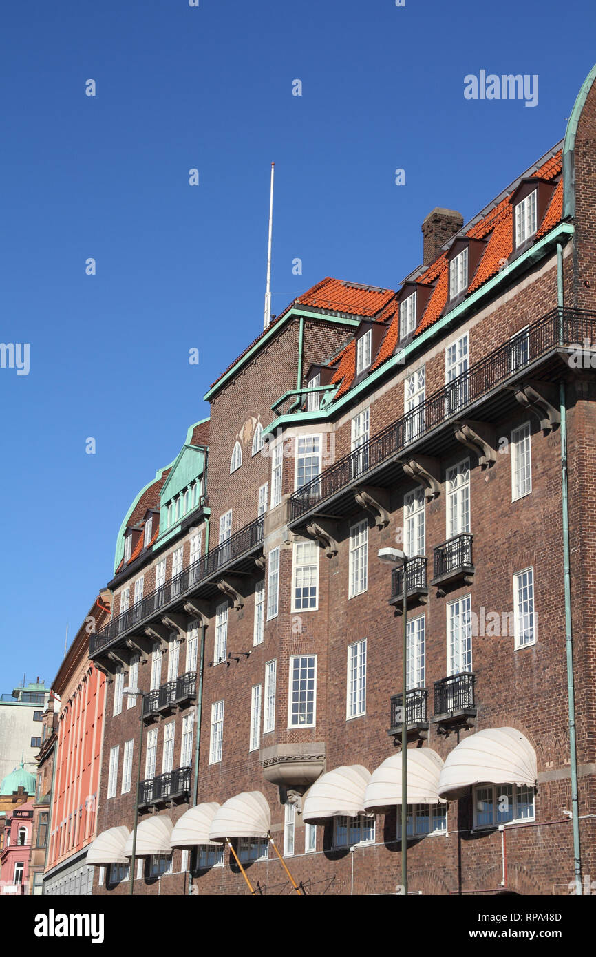 Malmo, Sweden - colorful old architecture. City in Scania county (Skane ... Malmo, Sweden - colorful old architecture. City in Scania county (Skane ...