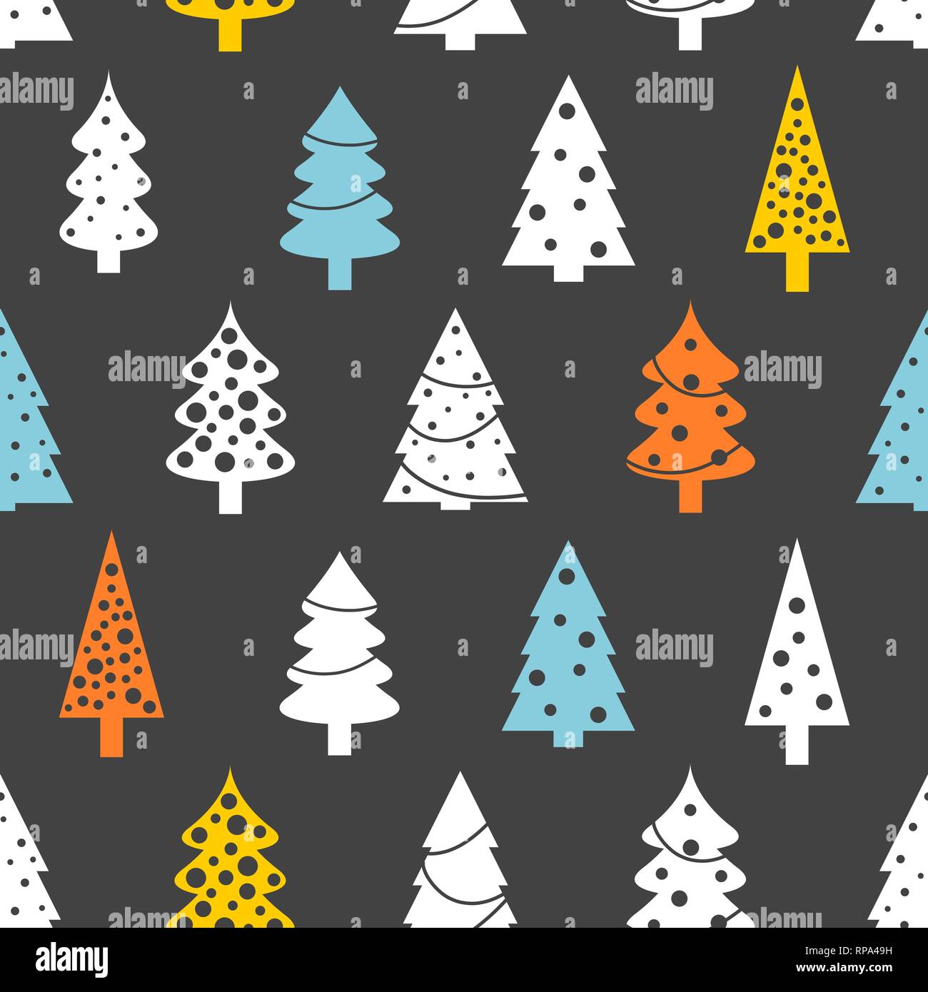 Christmas trees - seamless background texture. Christmas vector Stock ...