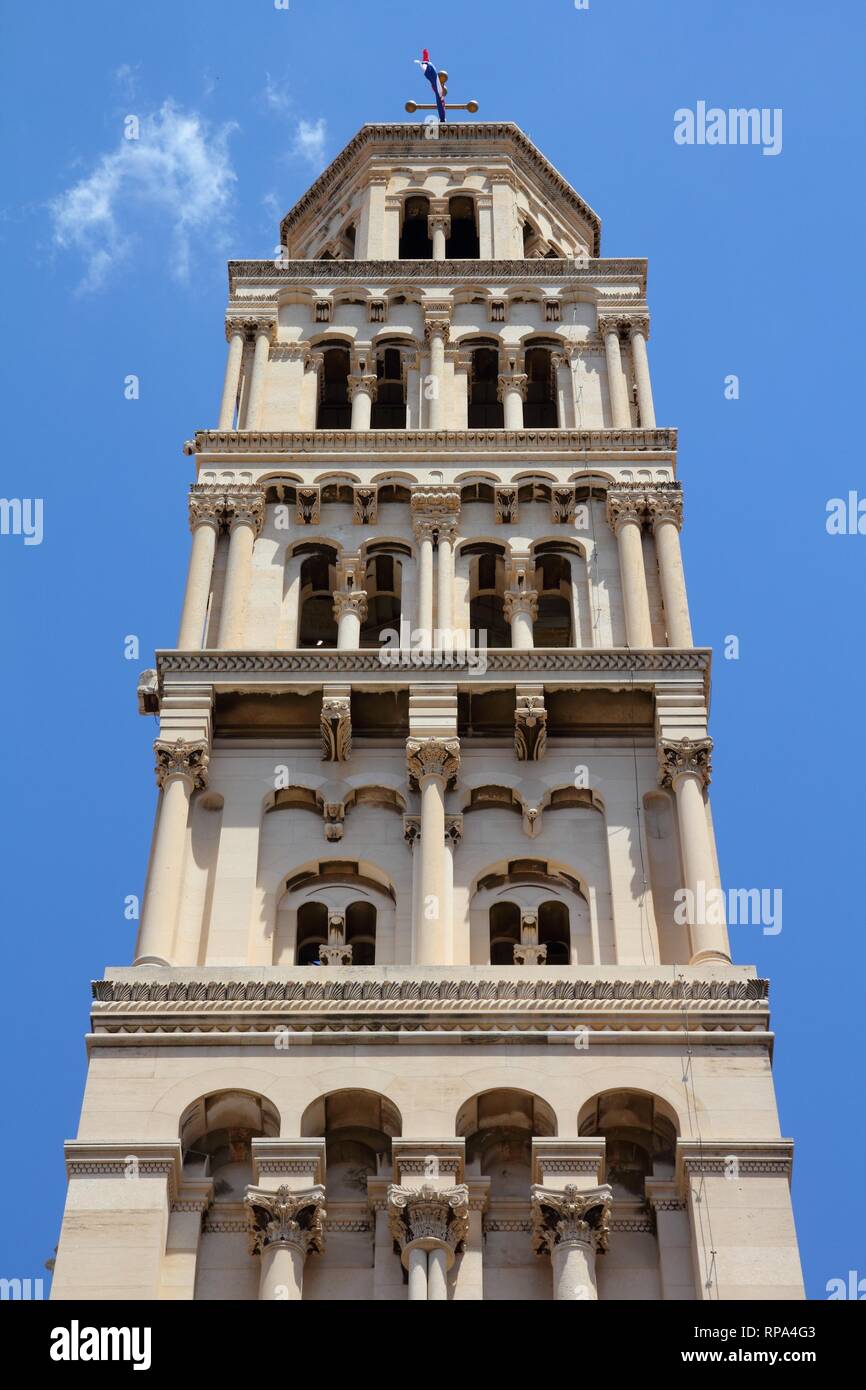 Croatia - Split in Dalmatia. Diocletian Palace - famous UNESCO World ...