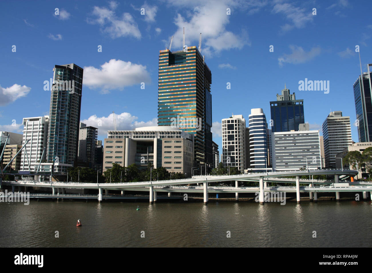 Brisbane, Queensland. Modern city skyline and the river. Australia ...