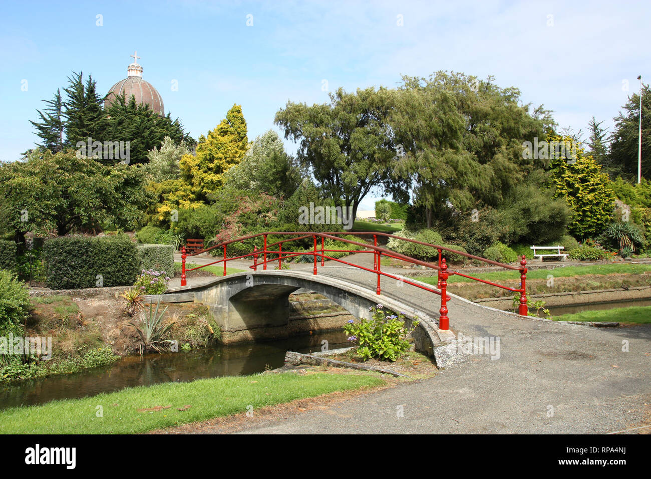 Small bridge in a park in Invercargill, New Zealand Stock Photo - Alamy