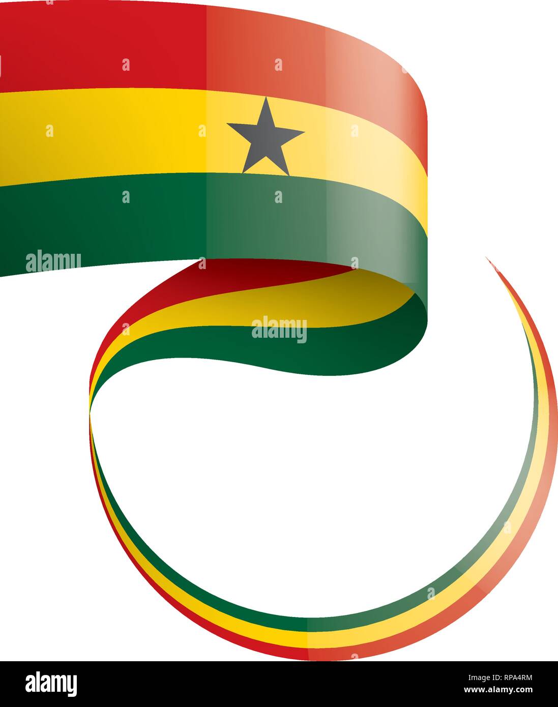 Ghana flag, vector illustration on a white background Stock Vector ...