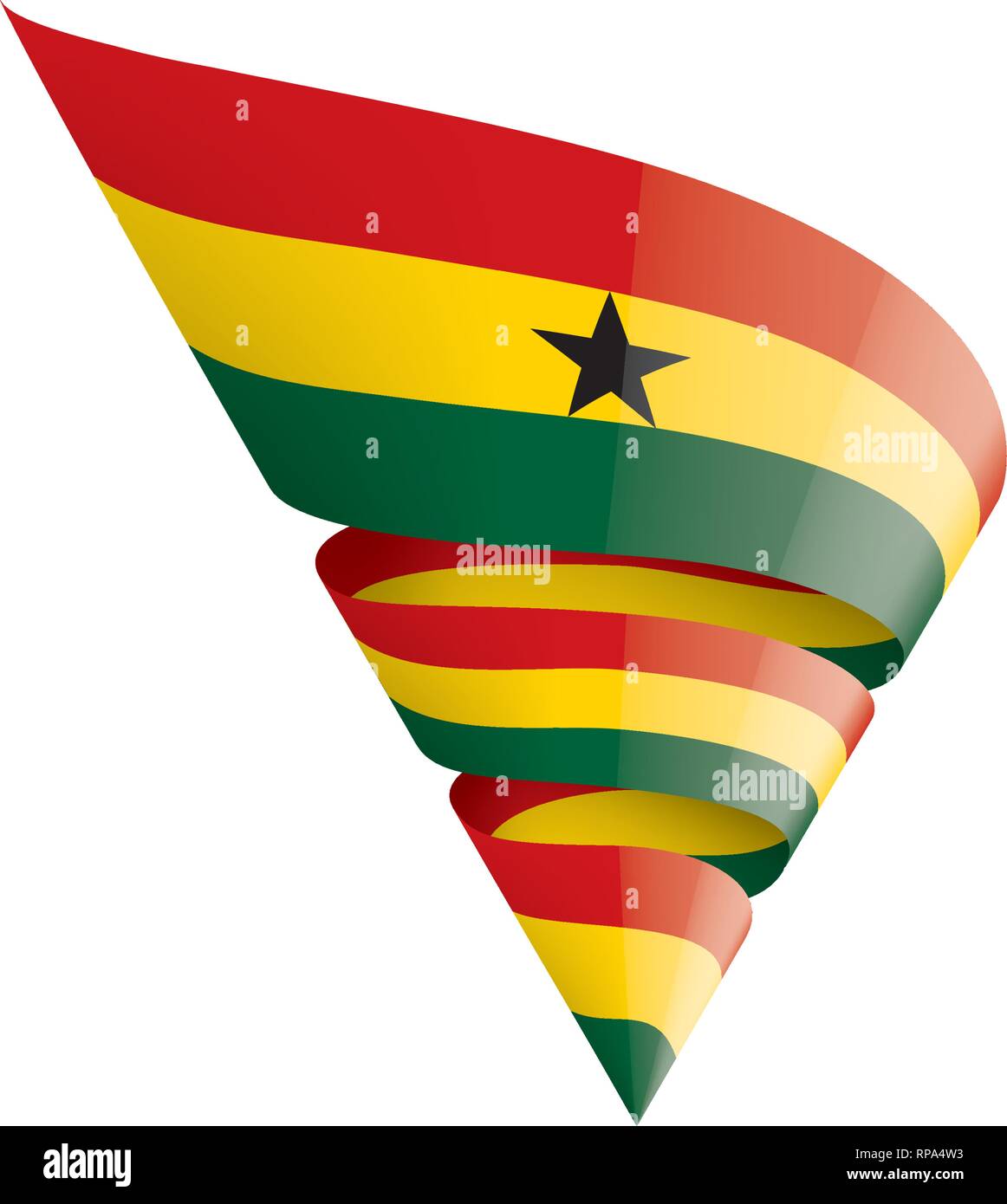 Ghana flag, vector illustration on a white background Stock Vector ...