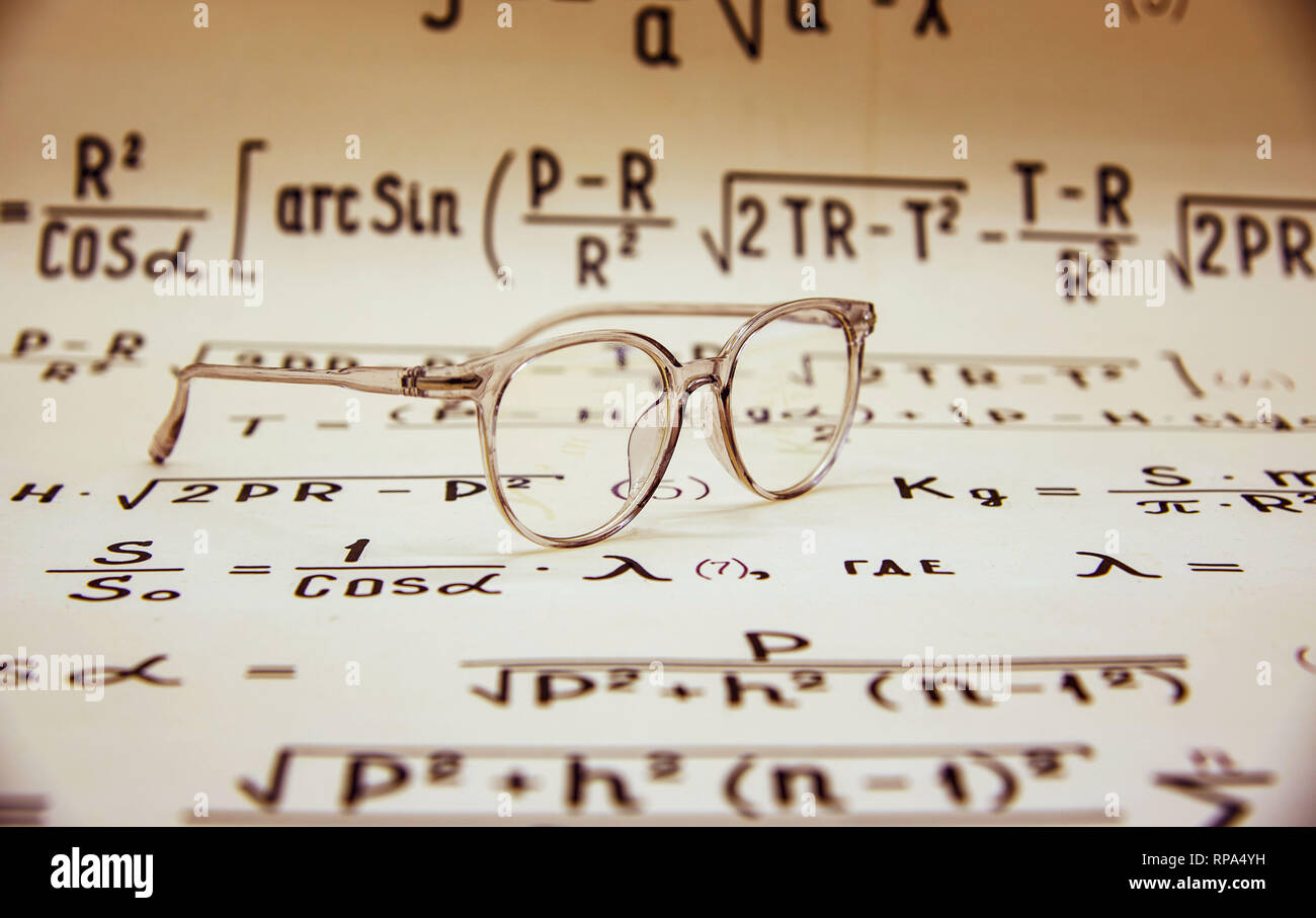 Mathematical background, handwritten formulas points Stock Photo - Alamy