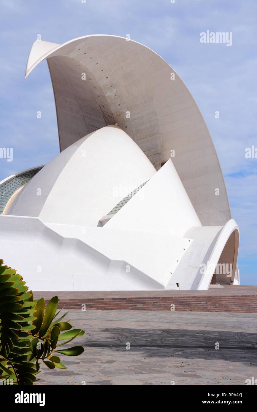 SANTA CRUZ, SPAIN - OCTOBER 27, 2012: Auditorio de Tenerife building in ...