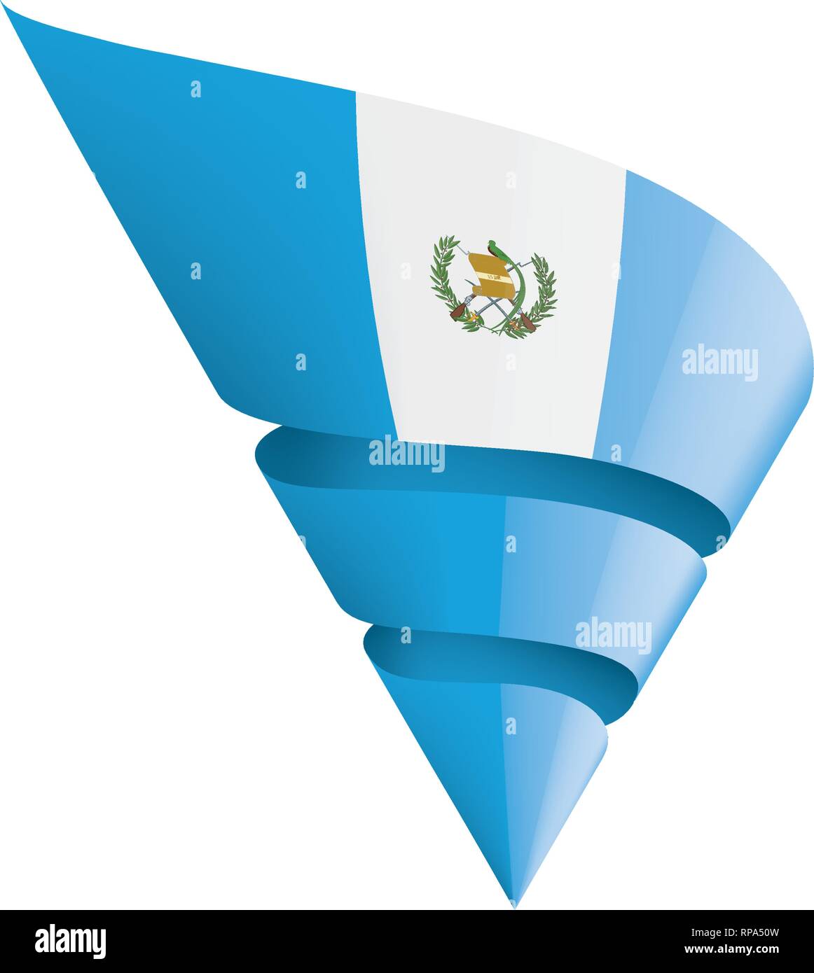 Guatemala flag, vector illustration on a white background Stock Vector ...