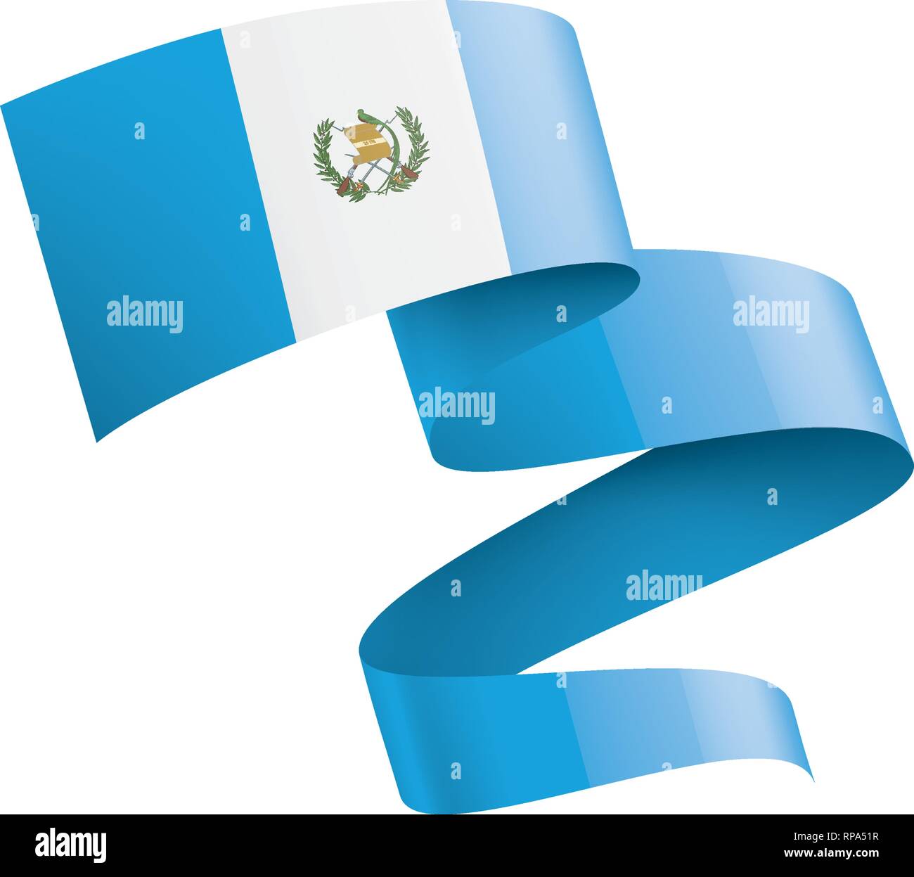 Guatemala flag, vector illustration on a white background Stock Vector ...
