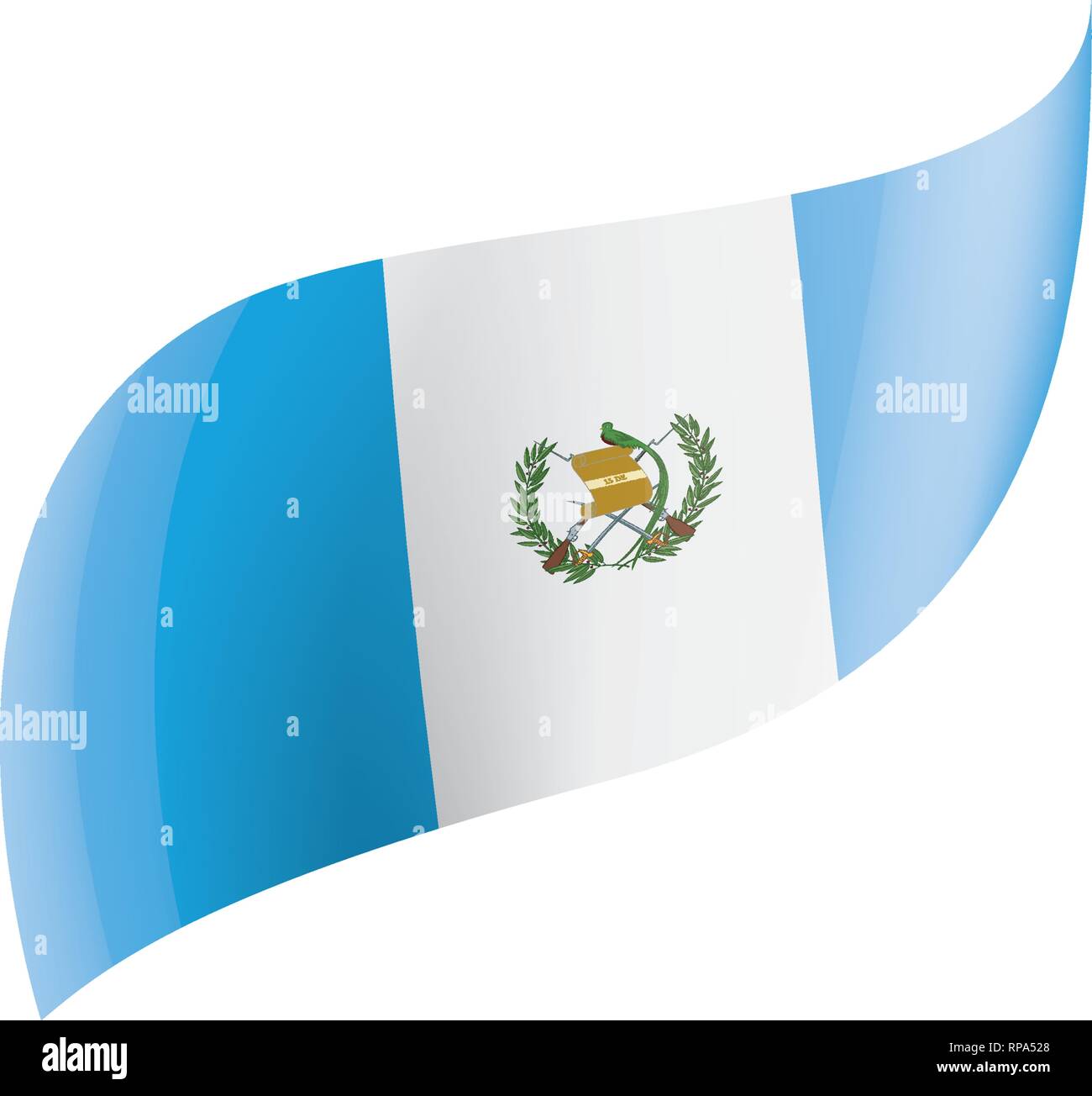 Guatemala flag, vector illustration on a white background Stock Vector ...