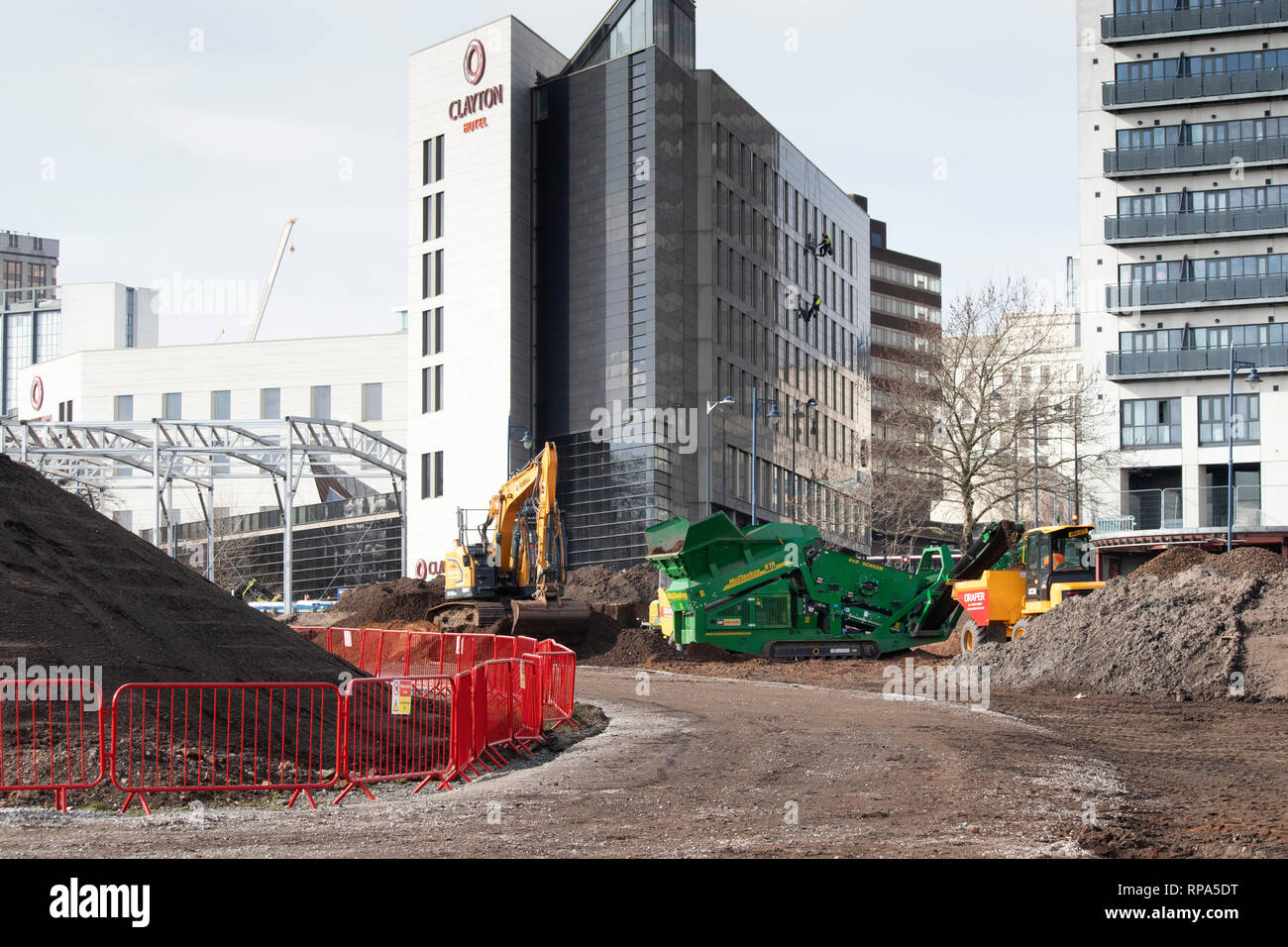 Work begins on building the HS2 High Speed rail terminal in the centre ...