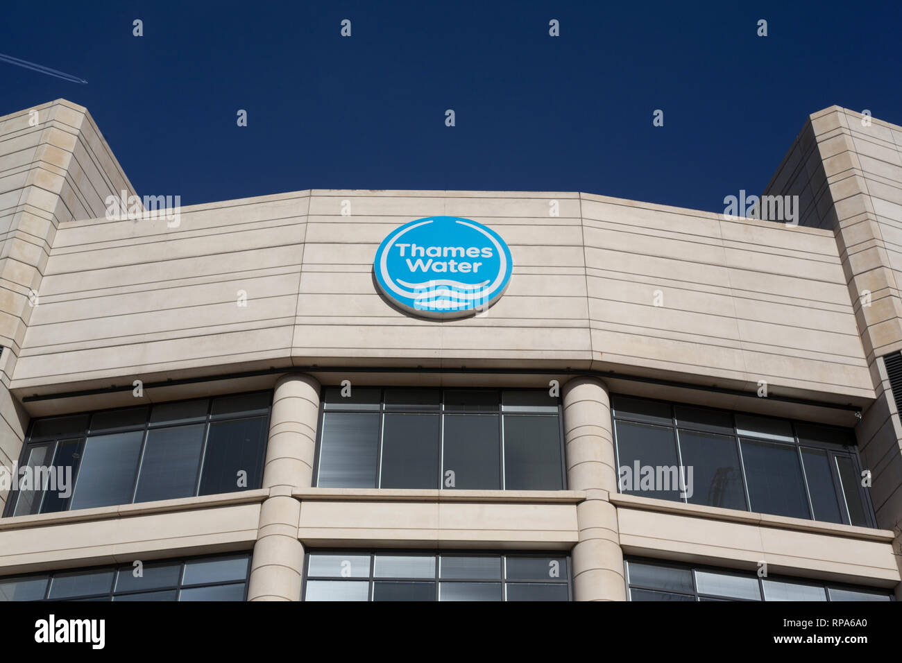 The Thames Water logo on the front of their head office, Clearwater ...