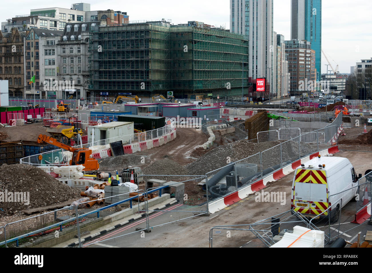 Paradise redevelopment building site, Birmingham, UK Stock Photo - Alamy