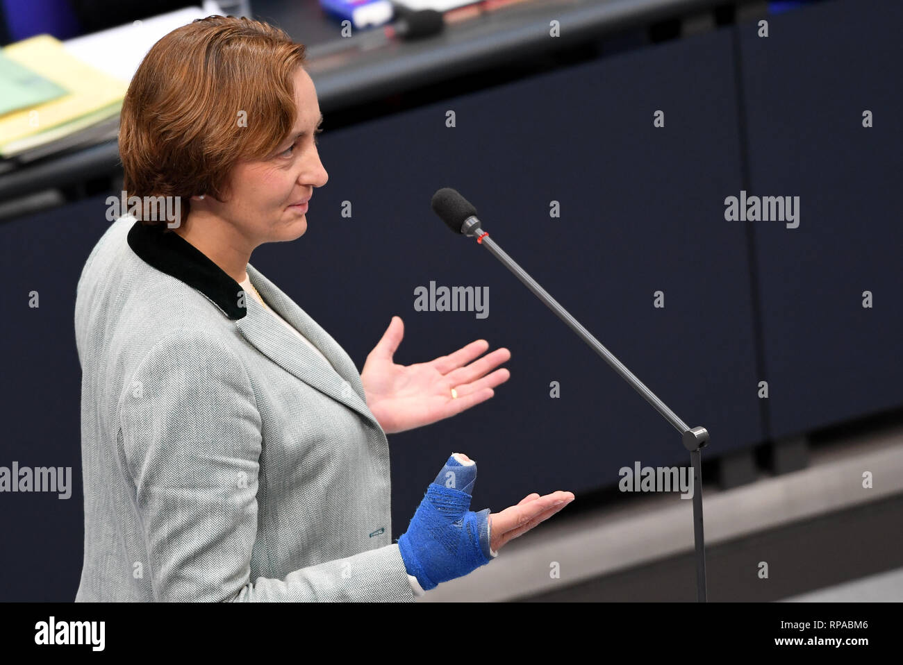 Berlin, Germany. 21st Feb, 2019. Beatrix von Storch (AfD), speaks at ...