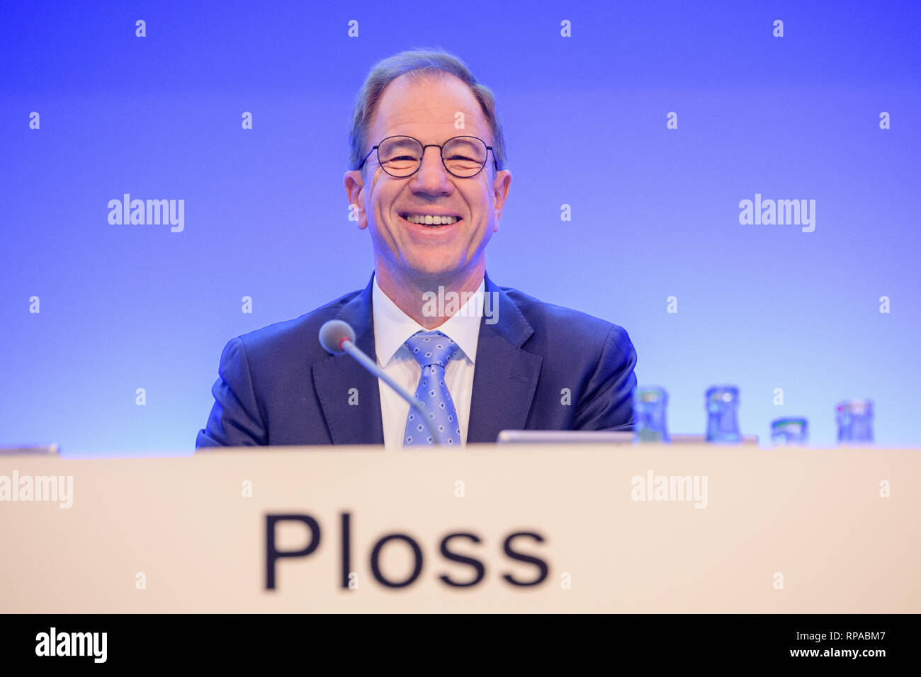 21 February 2019, Bavaria, München: Reinhard Ploss, CEO of Infineon ...