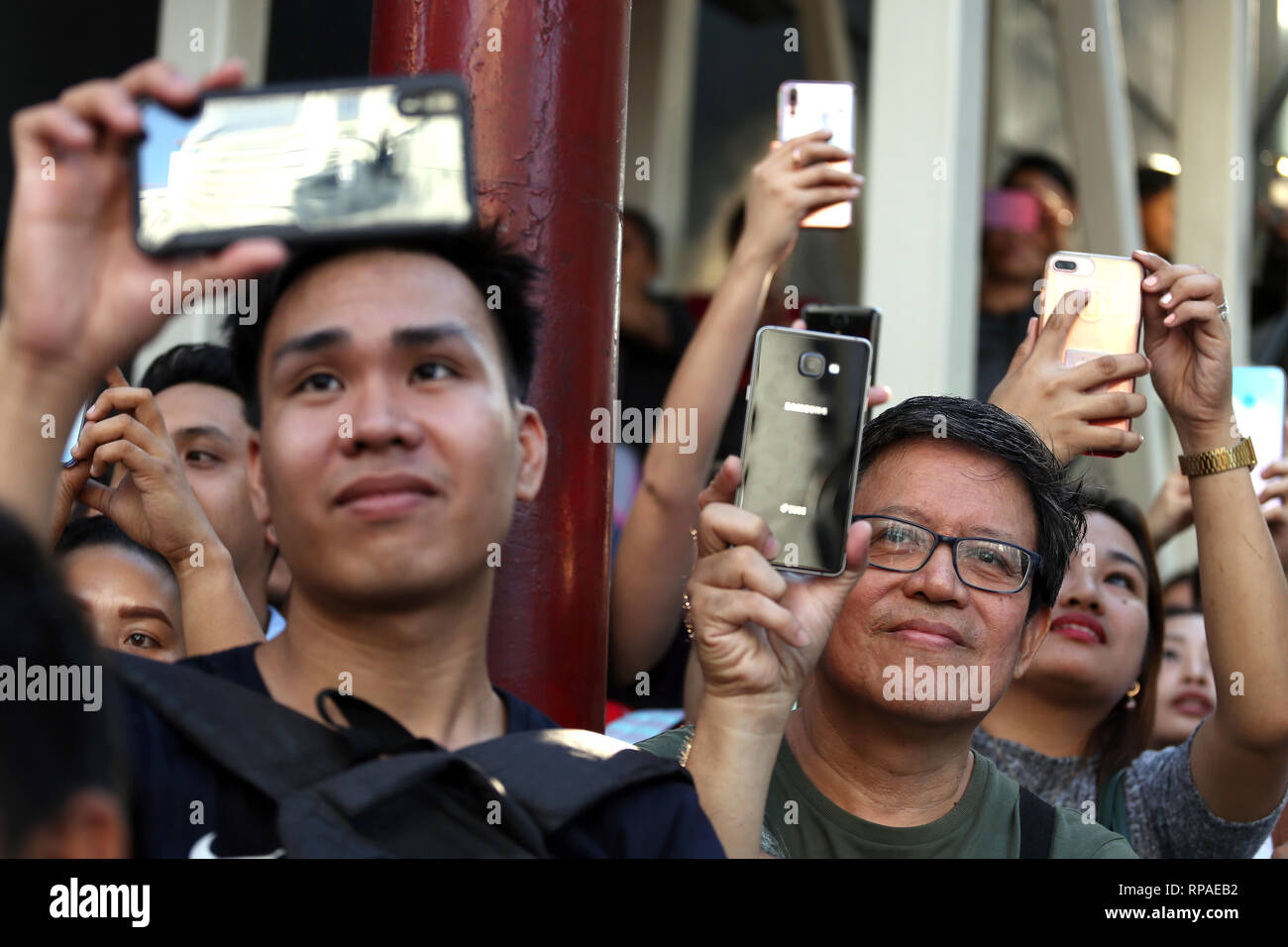 Manila, Philippines. 21st Feb, 2019. Fans at the welcome parade for ...