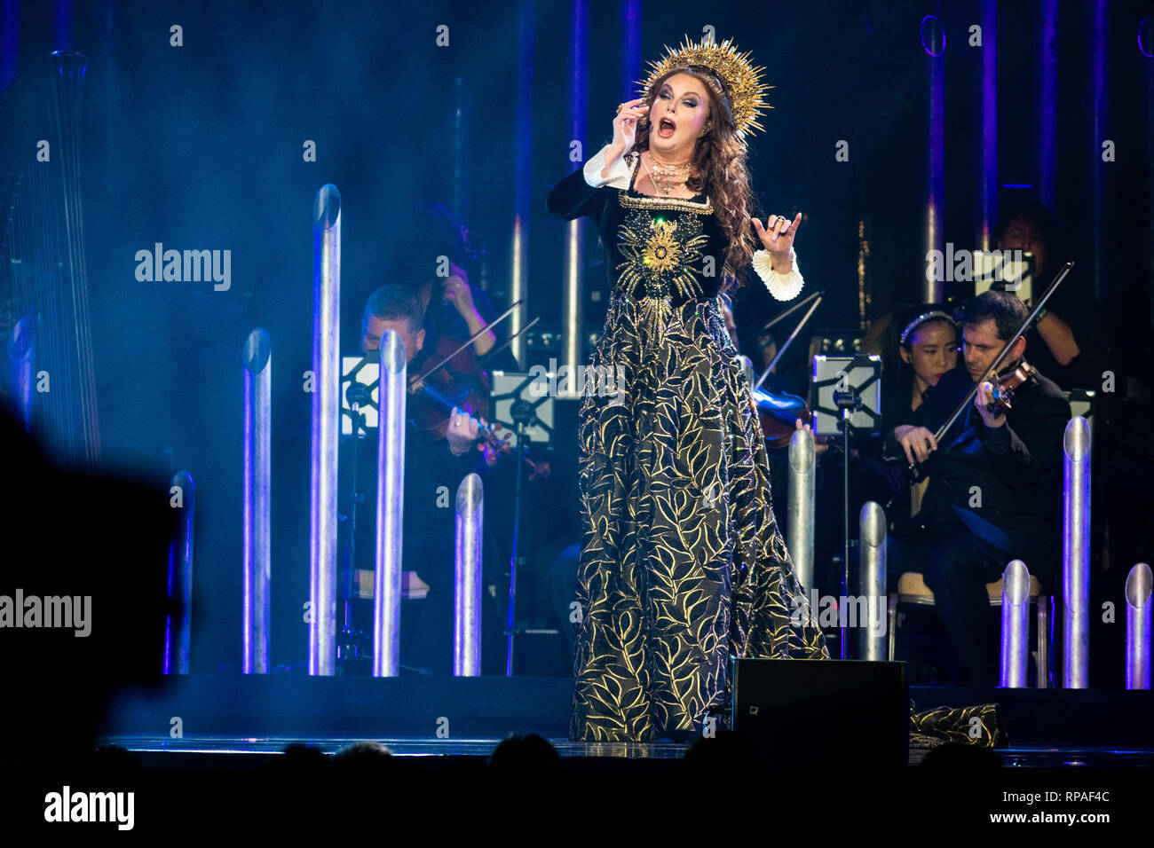 HOLLYWOOD FL - FEBRUARY 20: Sarah Brightman performs during her Hymn ...