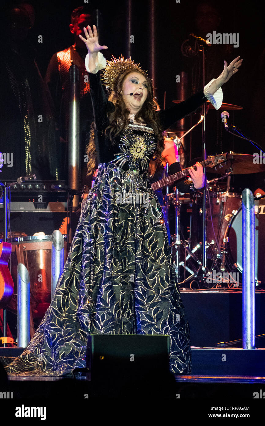 Singer sarah performs during concert hi-res stock photography and ...