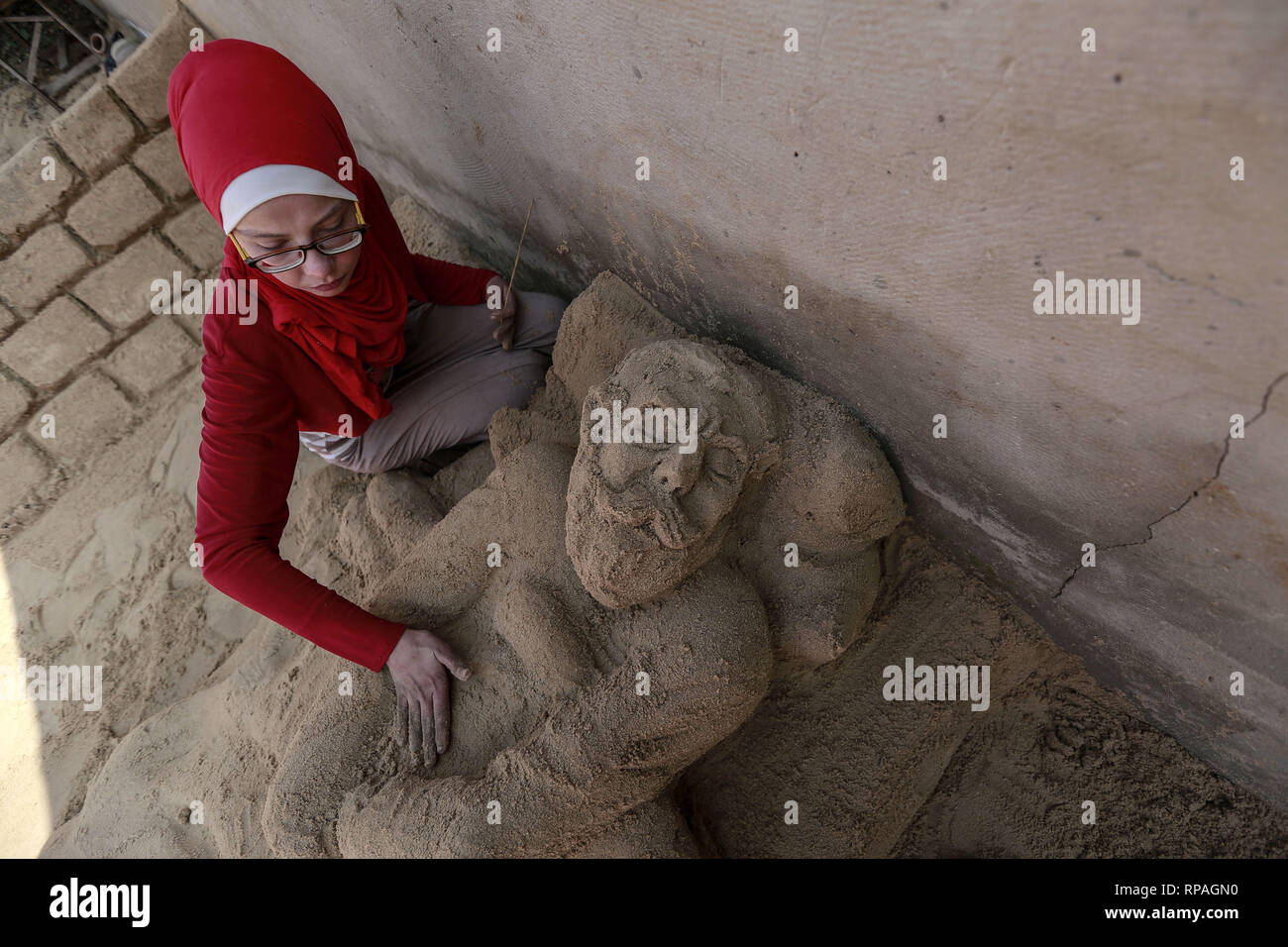 Gaza, Palestine. Autonomous Areas. 21st Feb, 2019. Rana Ramlawi ...