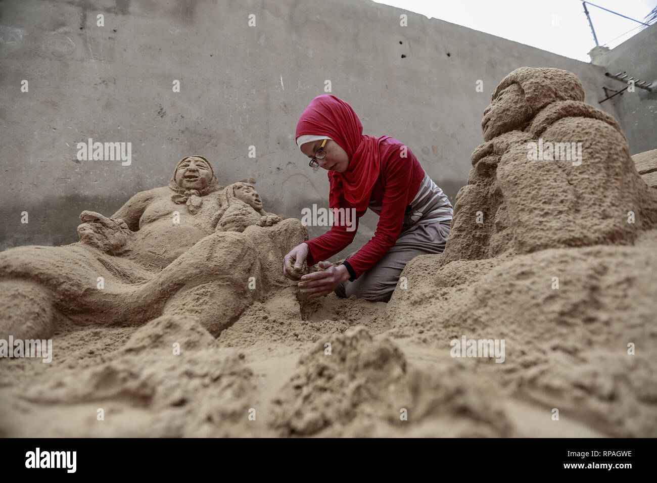 Gaza, Palestine. Autonomous Areas. 21st Feb, 2019. Rana Ramlawi ...