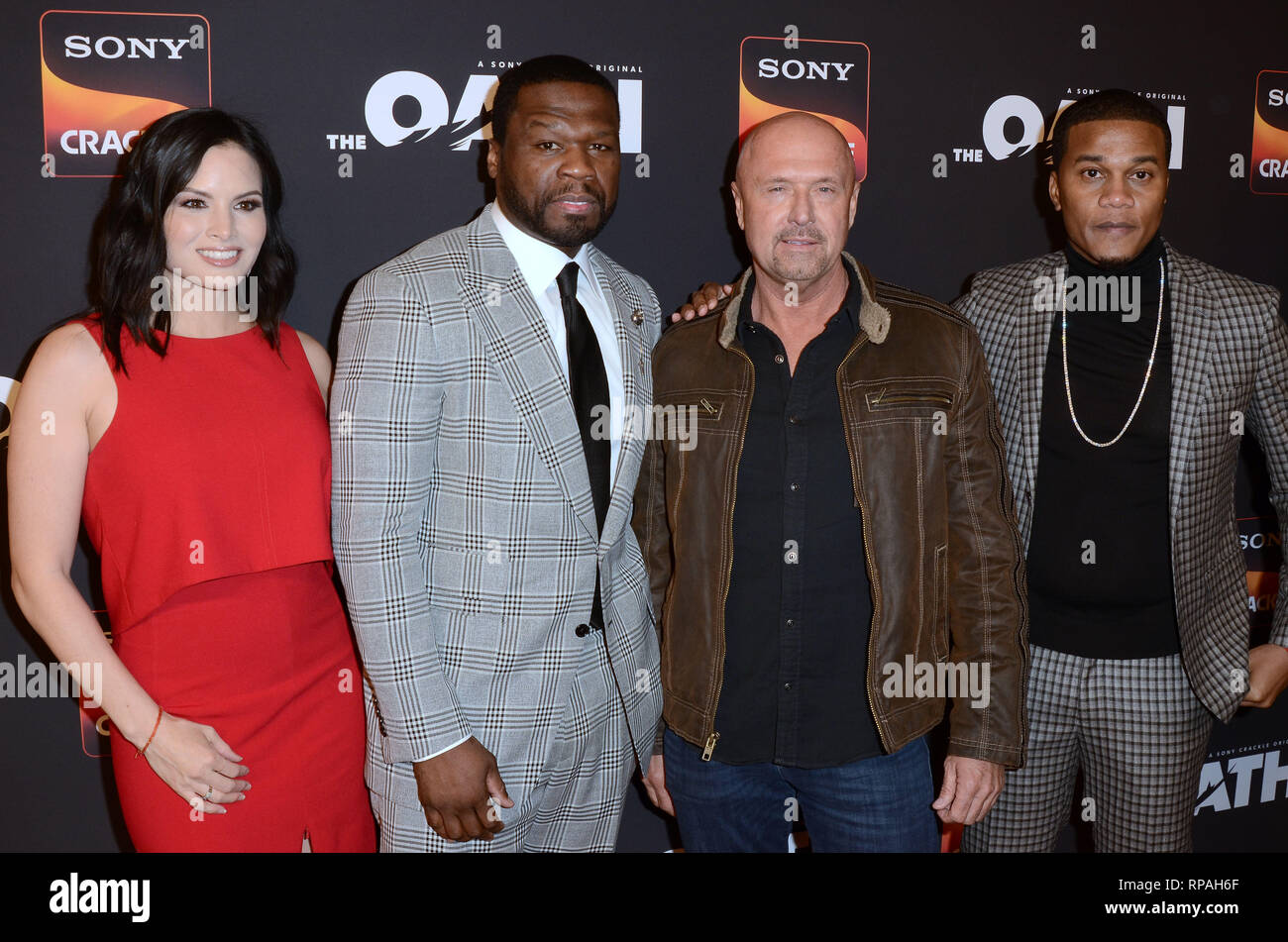 HOLLYWOOD, CA - FEBRUARY 20: Katrina Law, Curtis Jackson, Joe Halpin ...