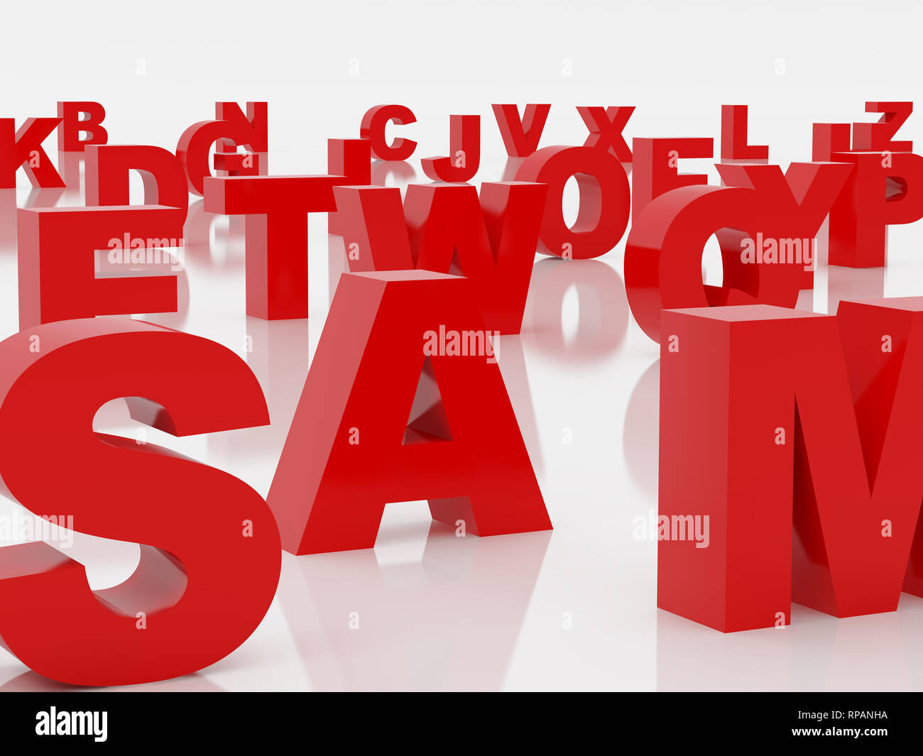 High resolution image alphabet. 3d illustration over white backgrounds ...