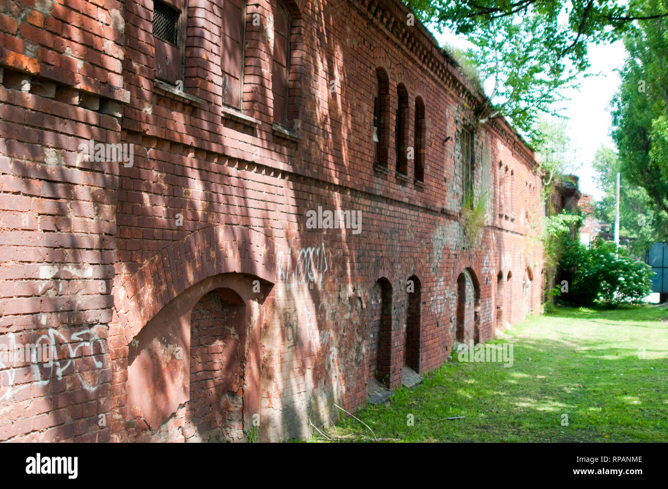 High resolution image. Old fortification in the city of Kaliningrad ...