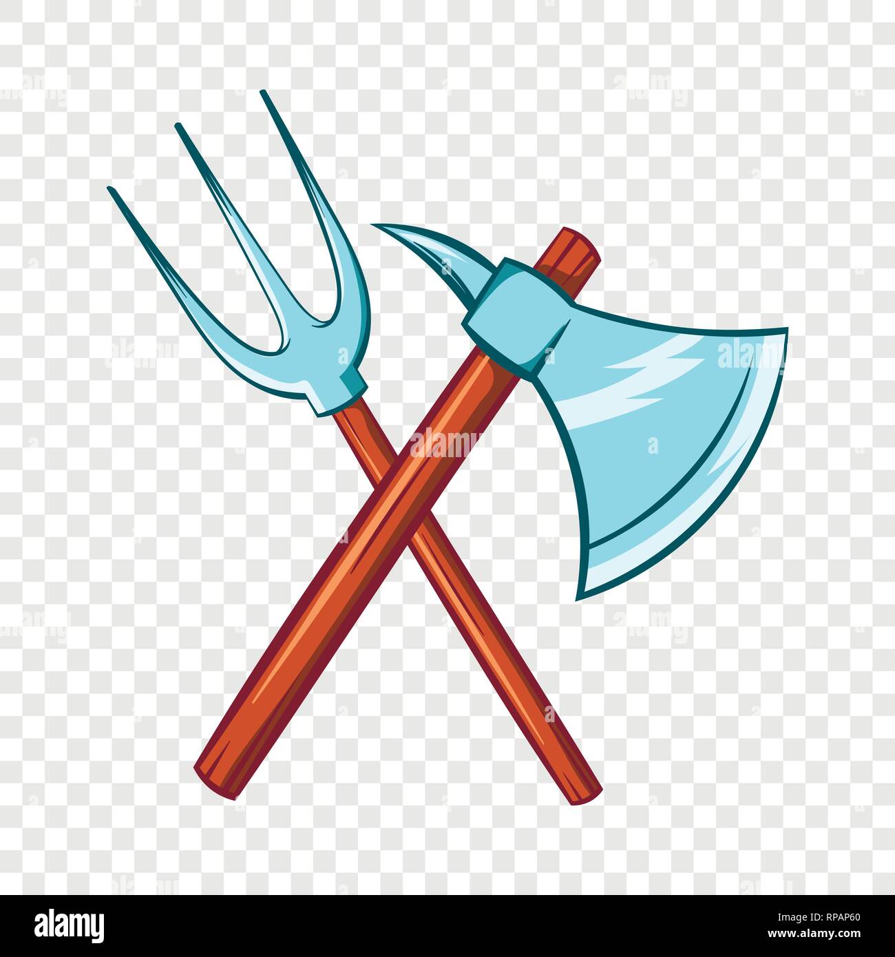Ancient axe trident icon cartoon Stock Vector Images - Alamy