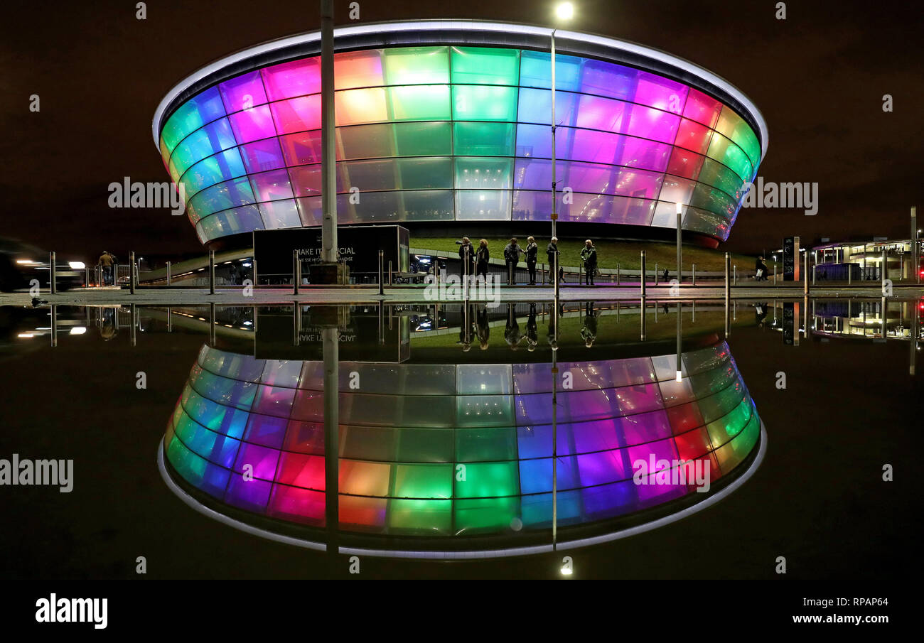 The SSE Hydro indoor arena building on the banks of the Clyde, Glasgow ...