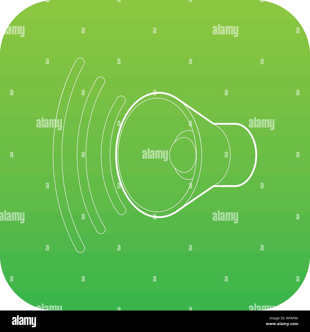 Loud, volume up icon green vector Stock Vector Image & Art - Alamy