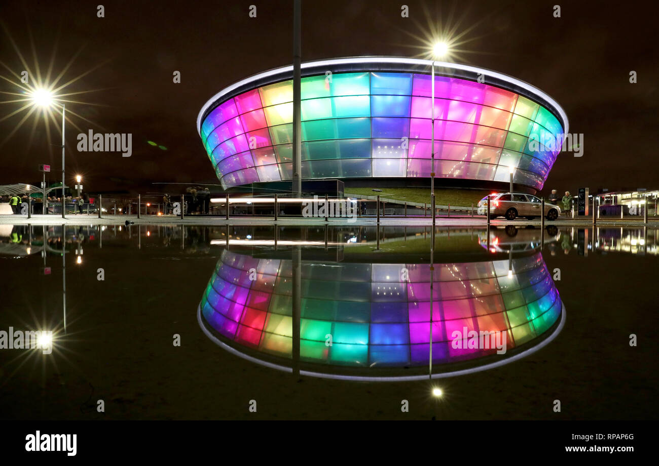 The SSE Hydro indoor arena building on the banks of the Clyde, Glasgow ...