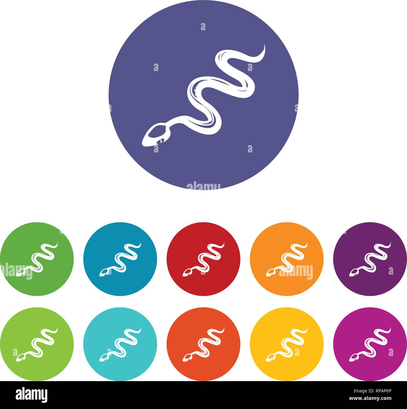 Tropical snake icons set vector color Stock Vector Image & Art - Alamy