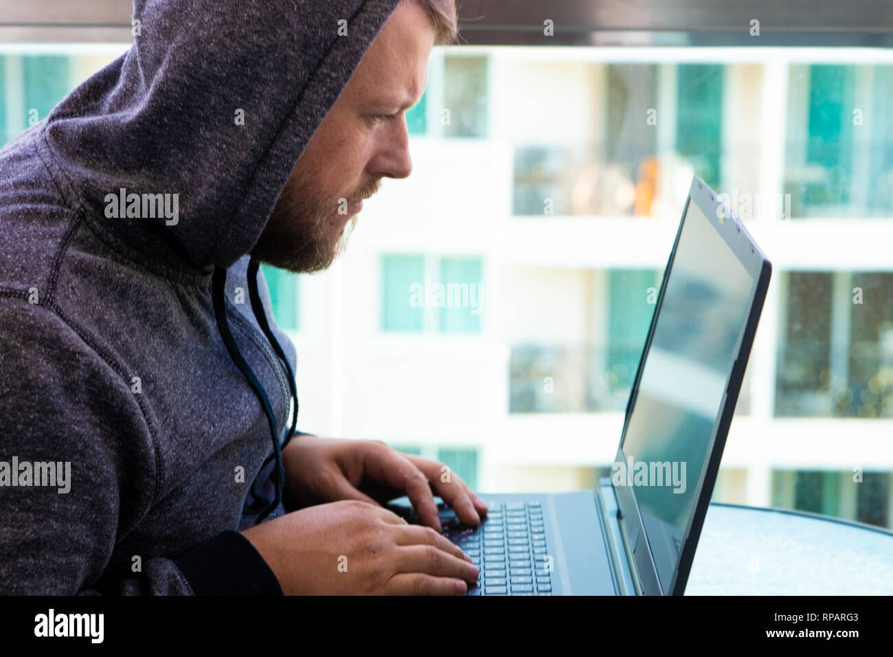 Cybercrime Hacking And Technology Concept Male Hacker Writing Code