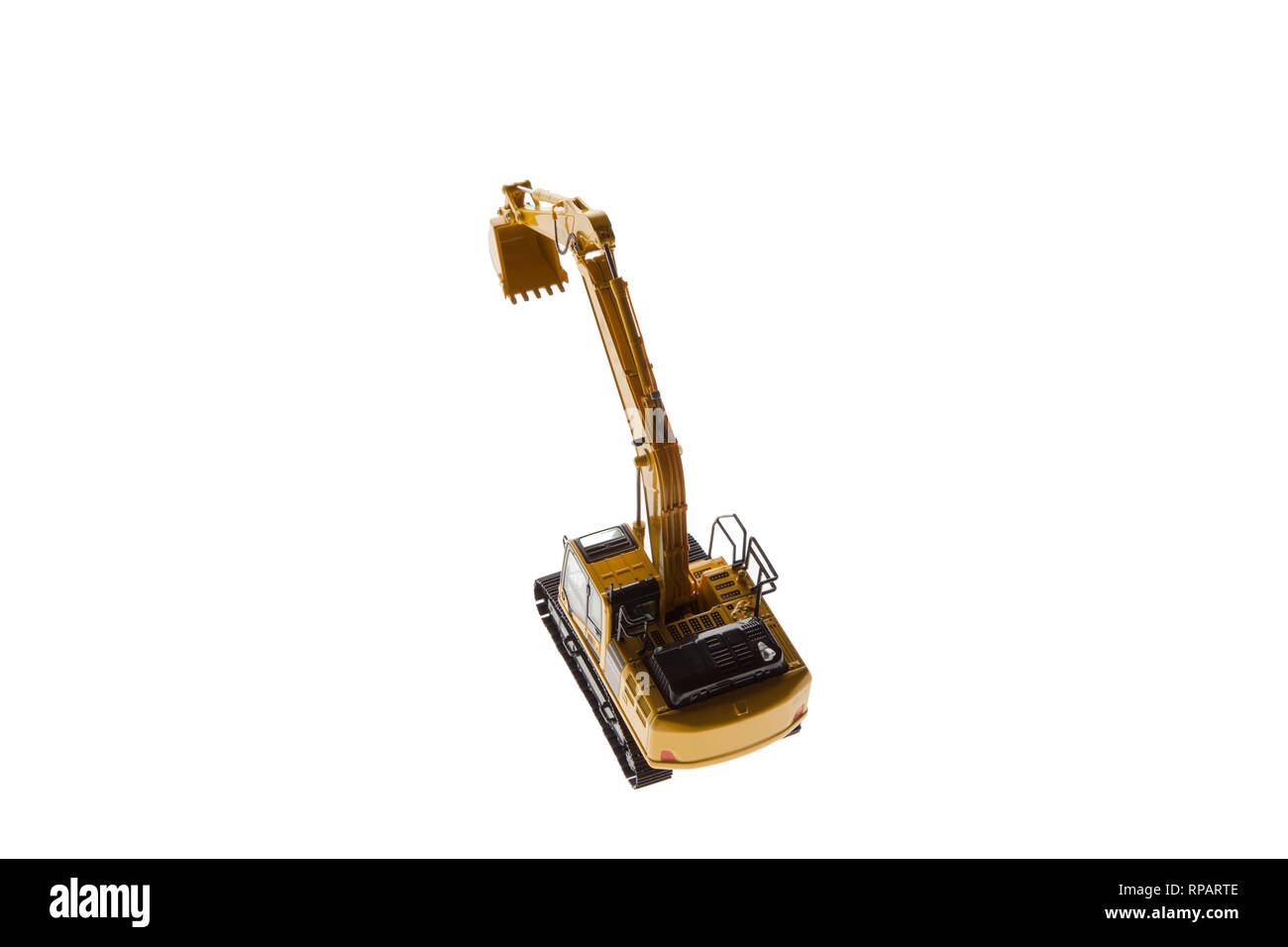 Excavator Crane Back View From Top Stock Photo - Alamy