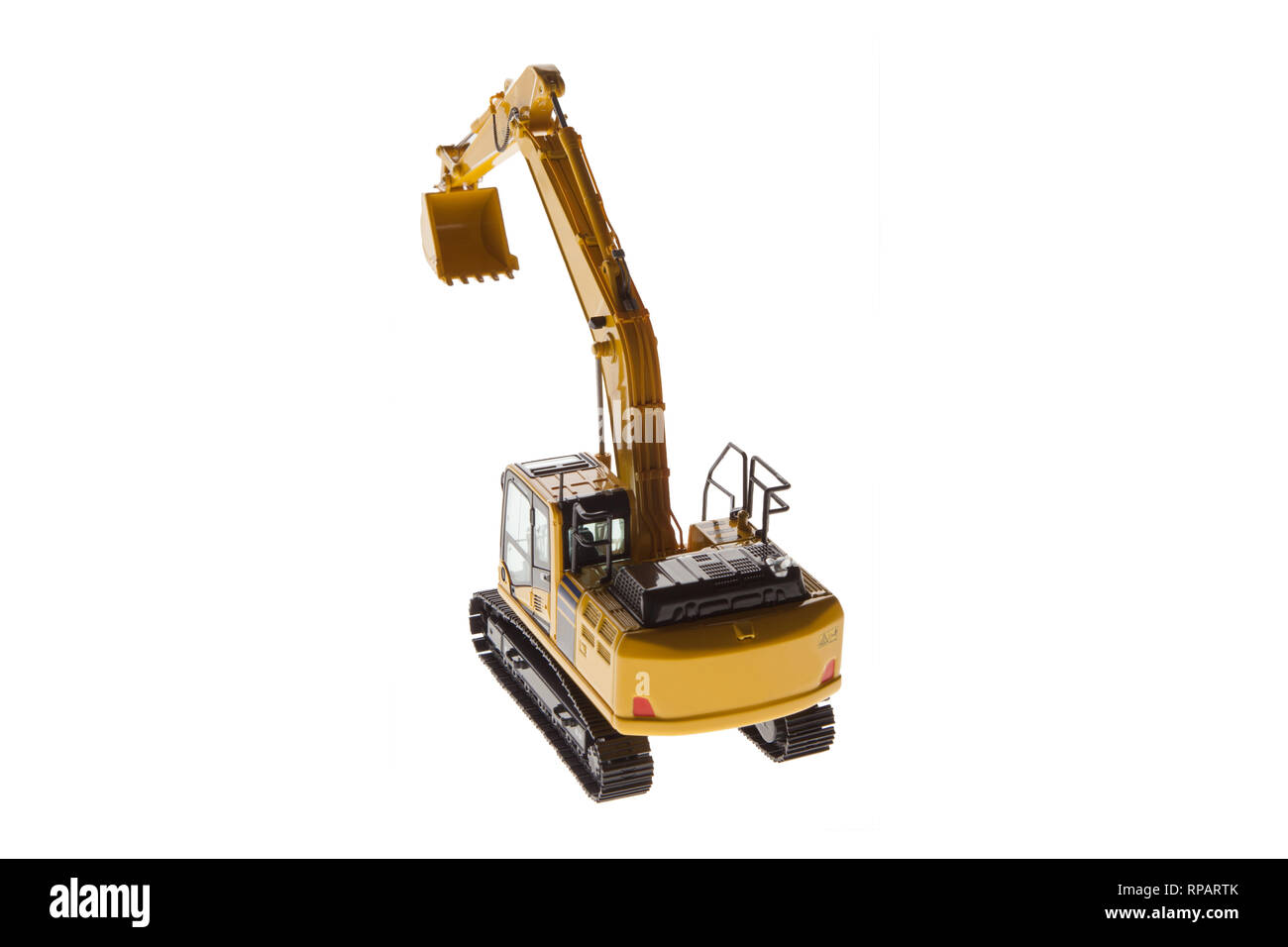 Excavator Crane Back View From Top Stock Photo - Alamy