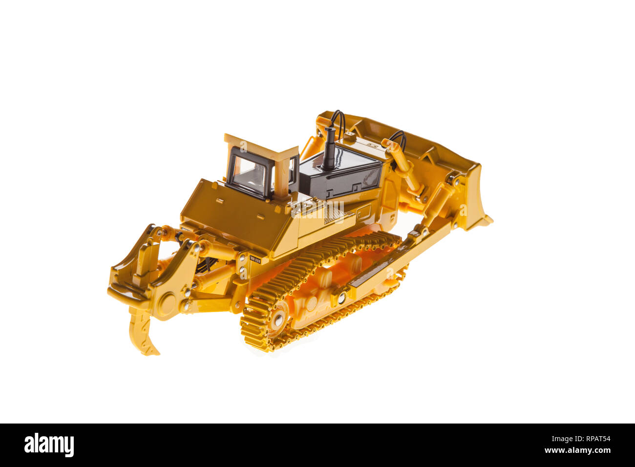 Bulldozer side back view Stock Photo - Alamy