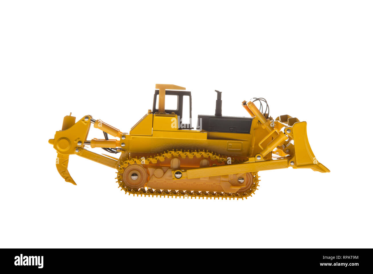Bulldozer yellow color heavy machine Stock Photo - Alamy
