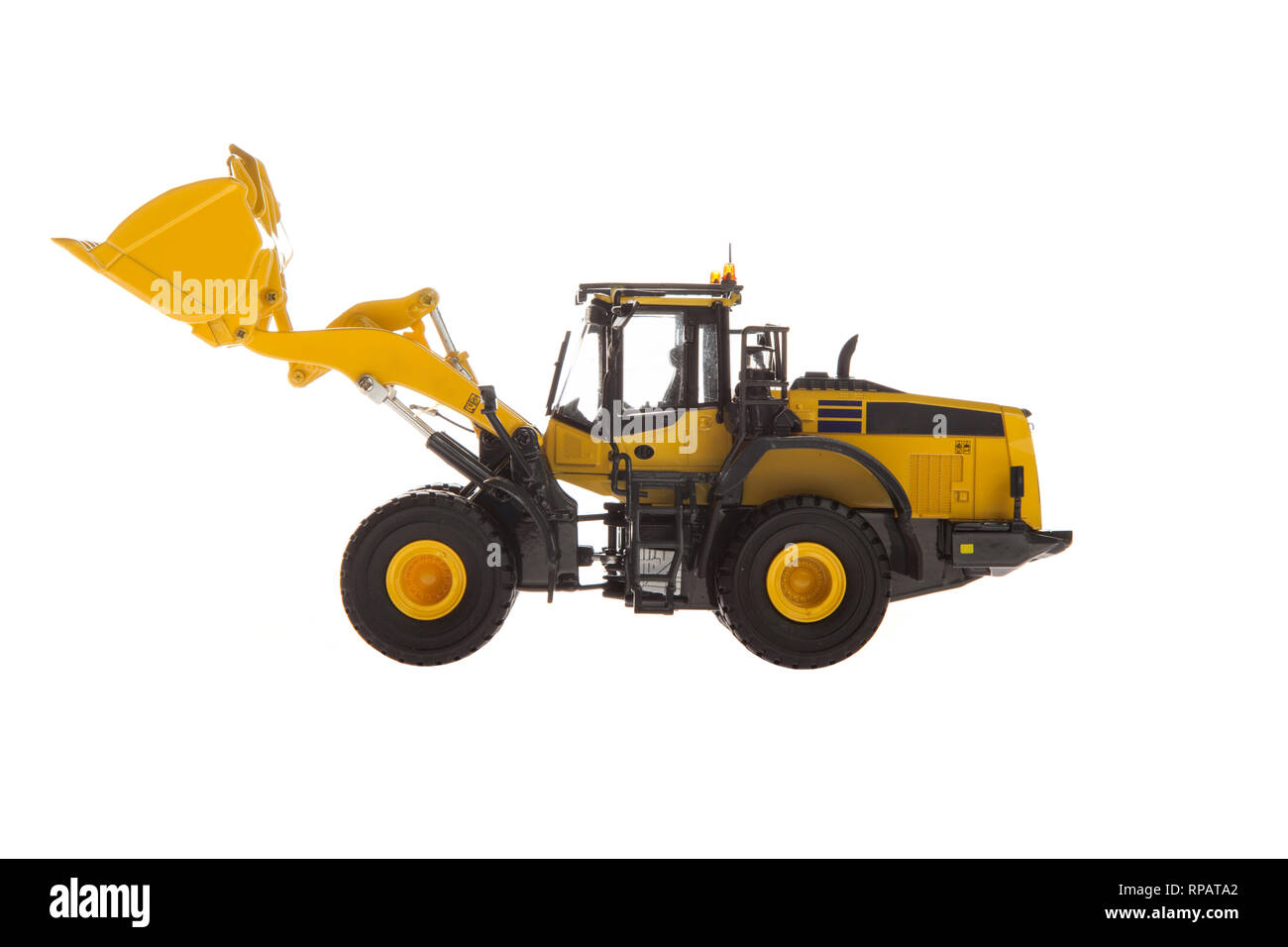 Yellow Wheel Loader heavy machinery isolated on white background Stock ...
